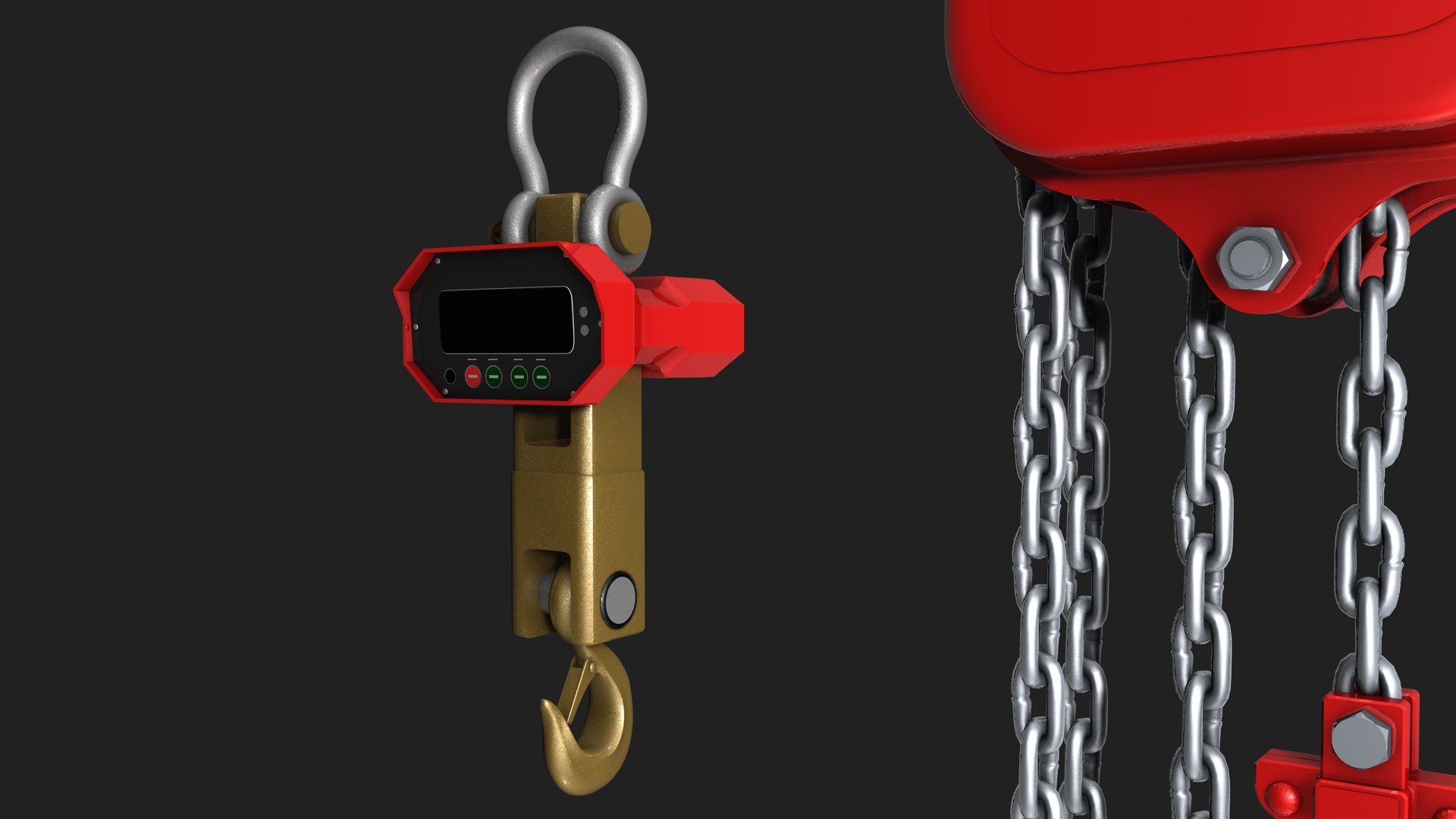 Chain Hoist And Crane Scales Model - TurboSquid 2241701