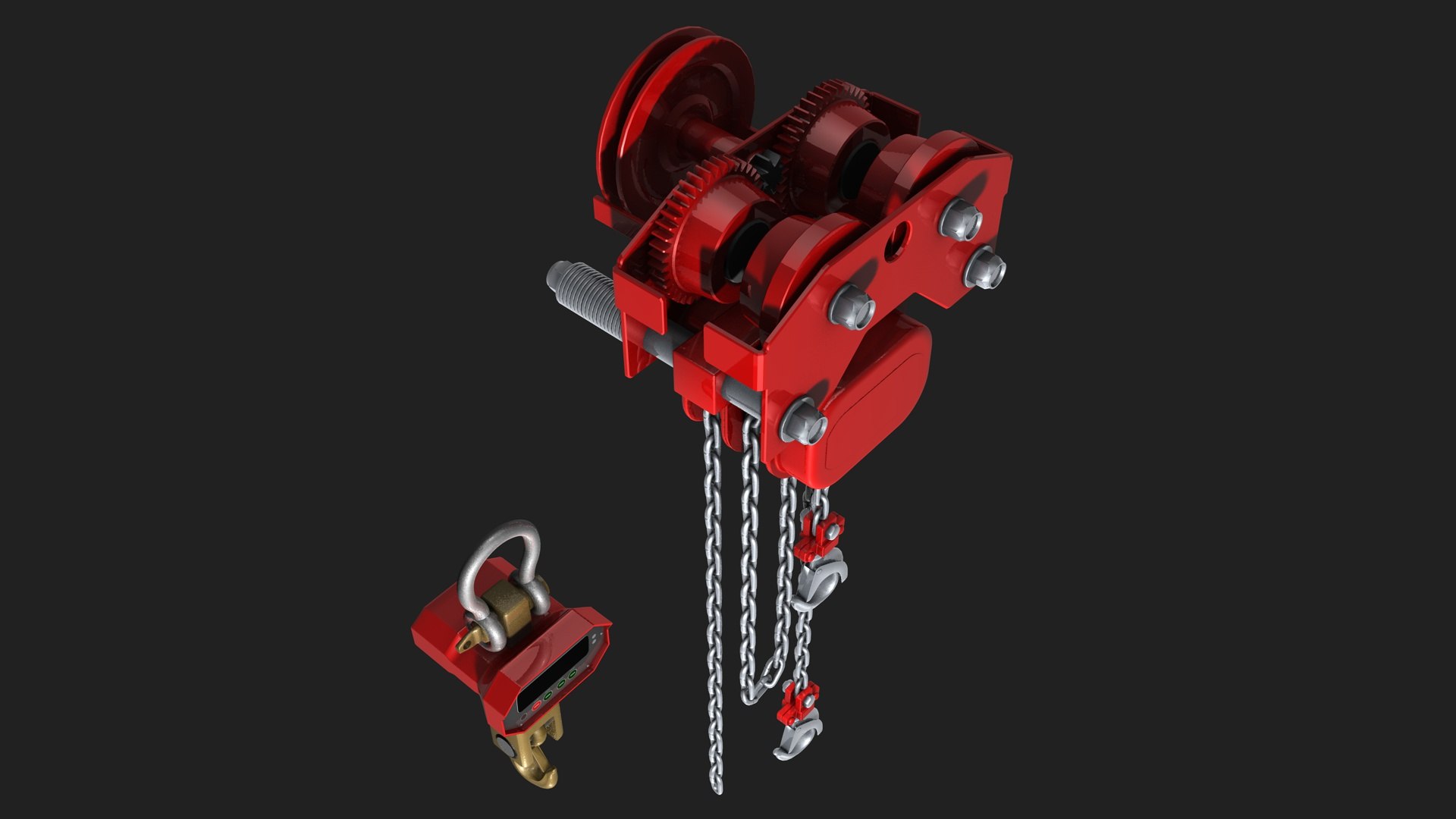Chain Hoist And Crane Scales Model - TurboSquid 2241701