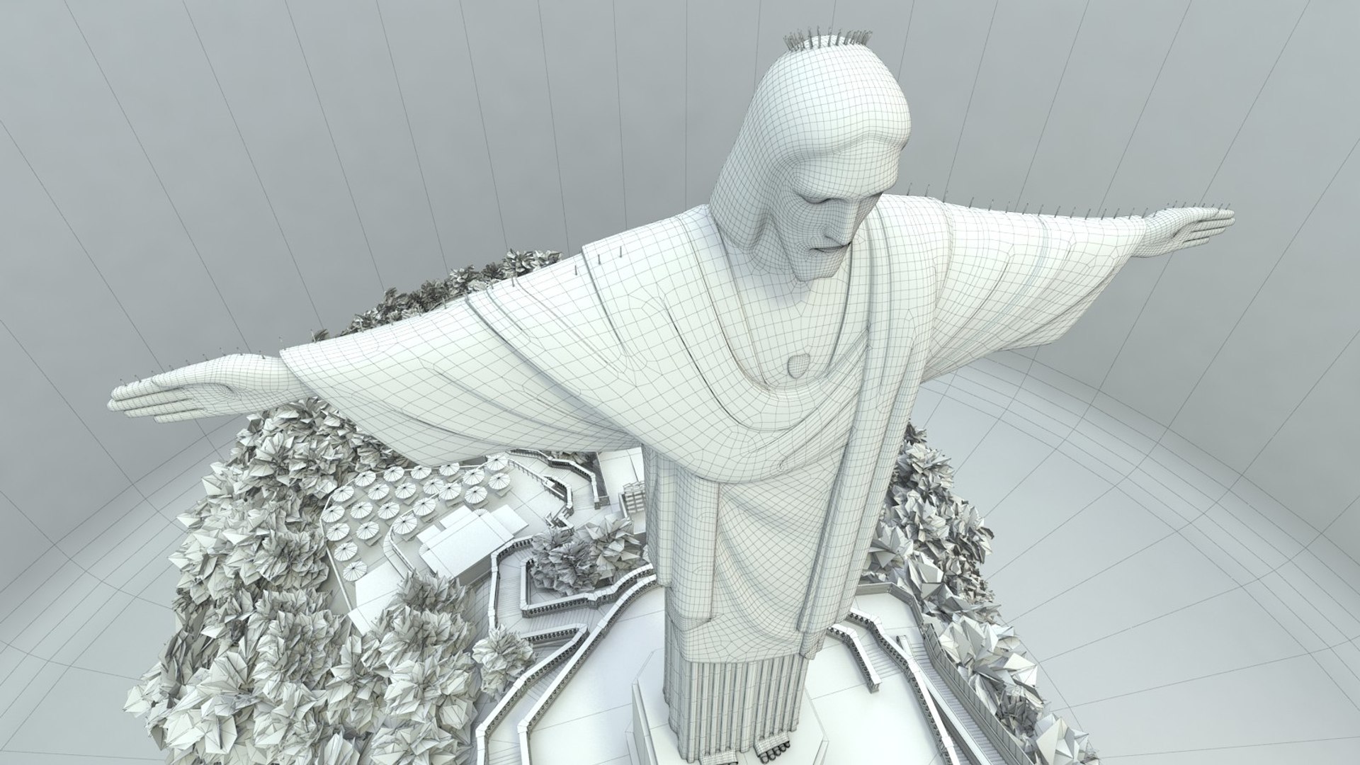 3d Christ Redeemer Model