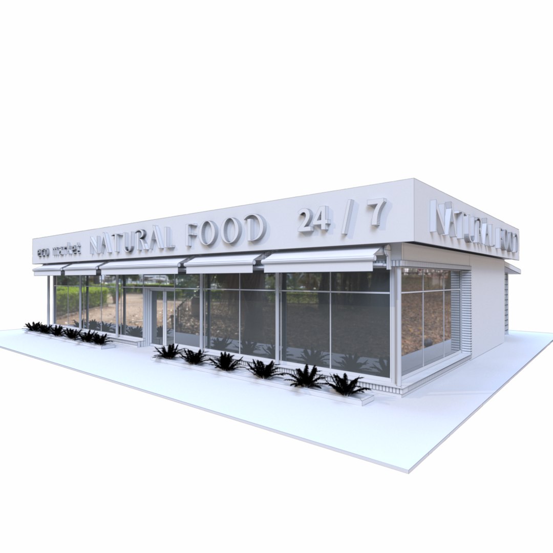 Store Building 3D Model - TurboSquid 1626493