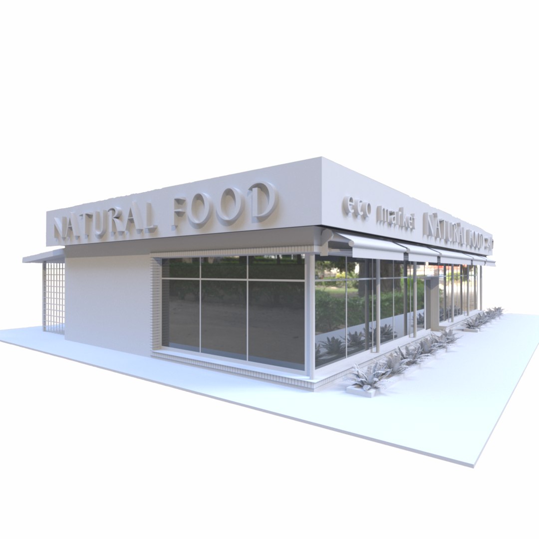 Store Building 3D Model - TurboSquid 1626493