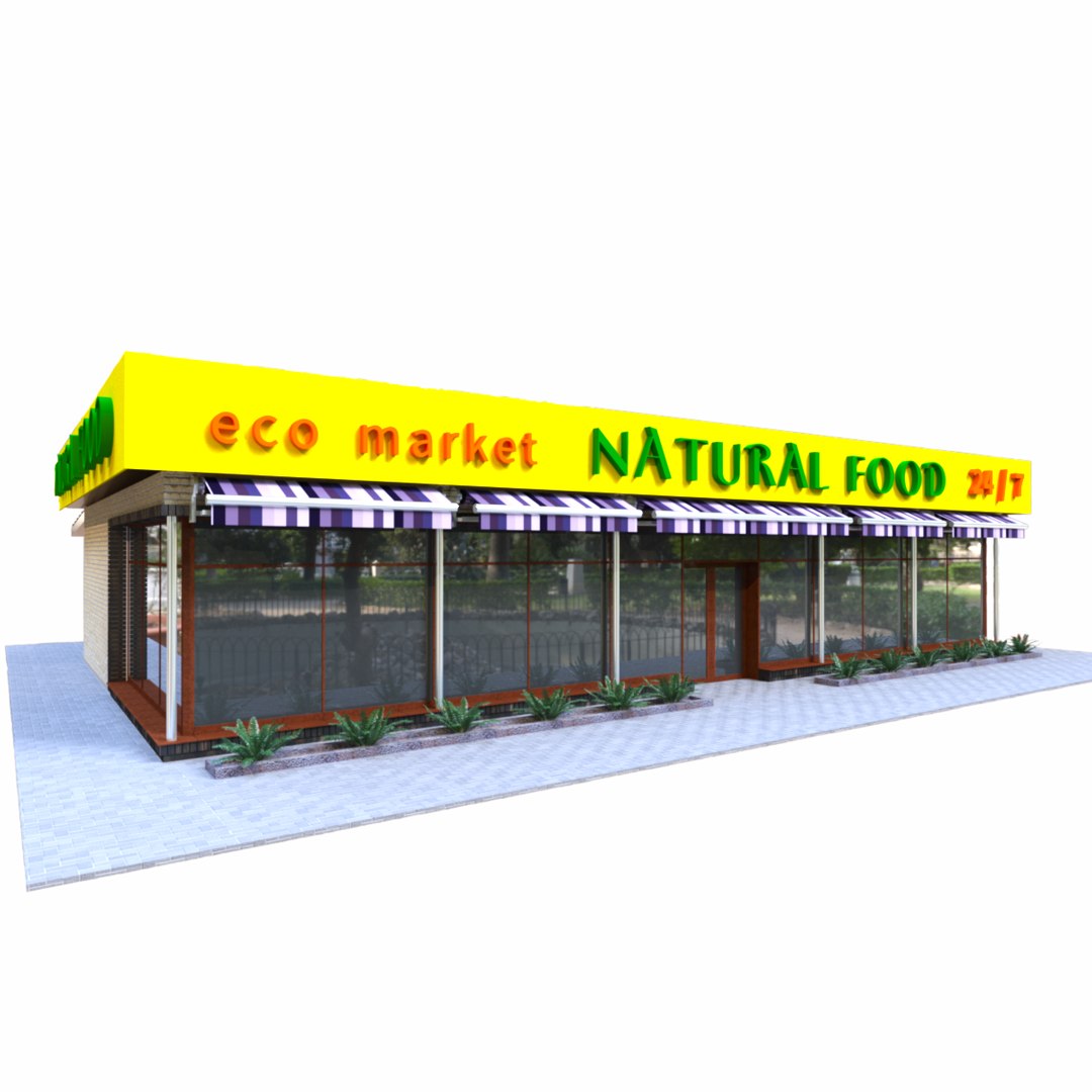 Store Building 3D Model - TurboSquid 1626493