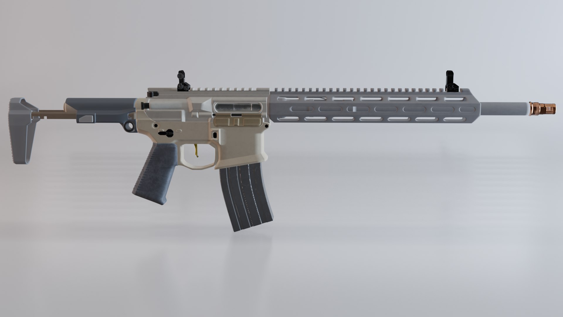 3D Model M4 Honeybadger Assault Rifle - TurboSquid 1410499