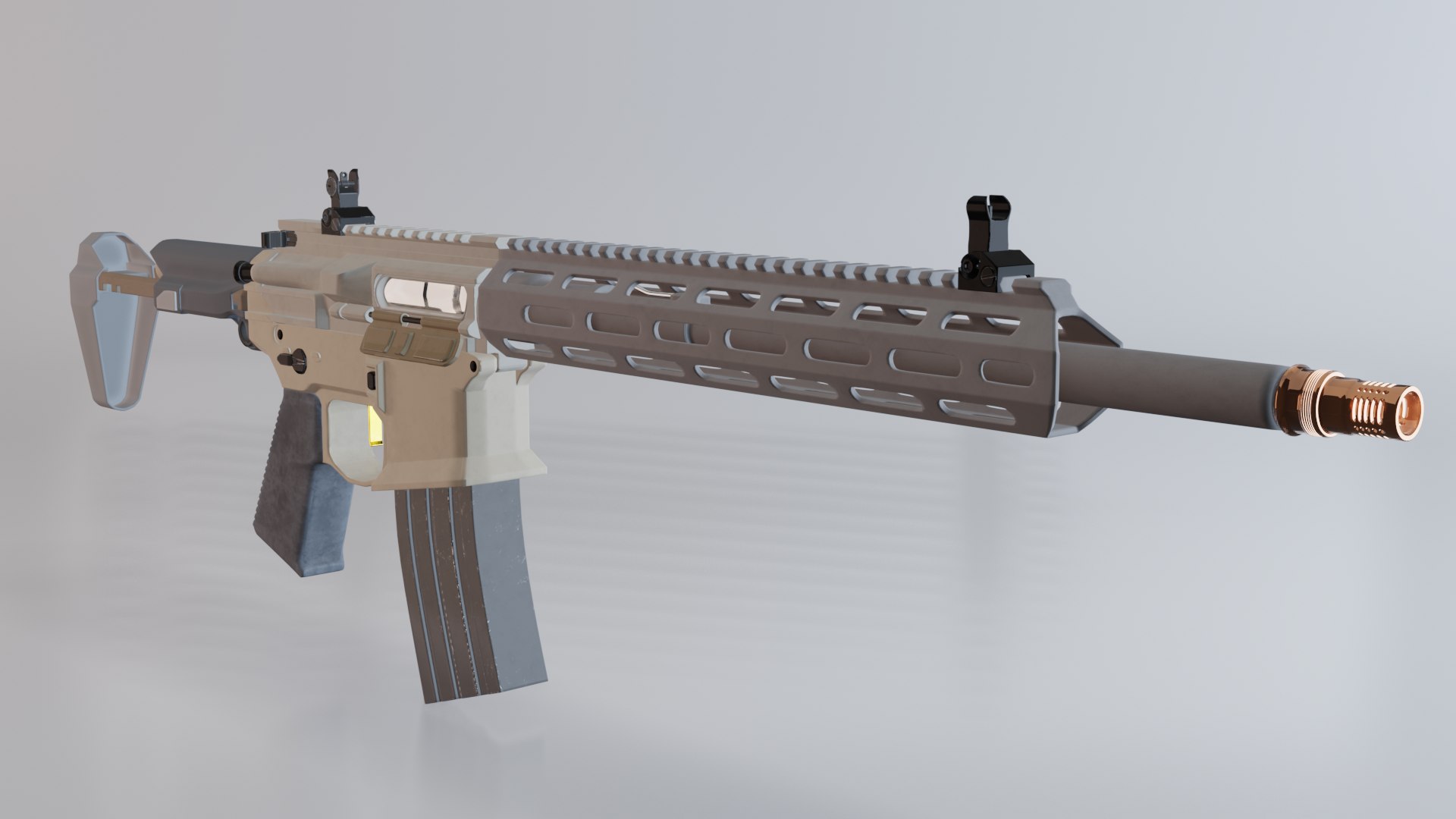 3D Model M4 Honeybadger Assault Rifle - TurboSquid 1410499