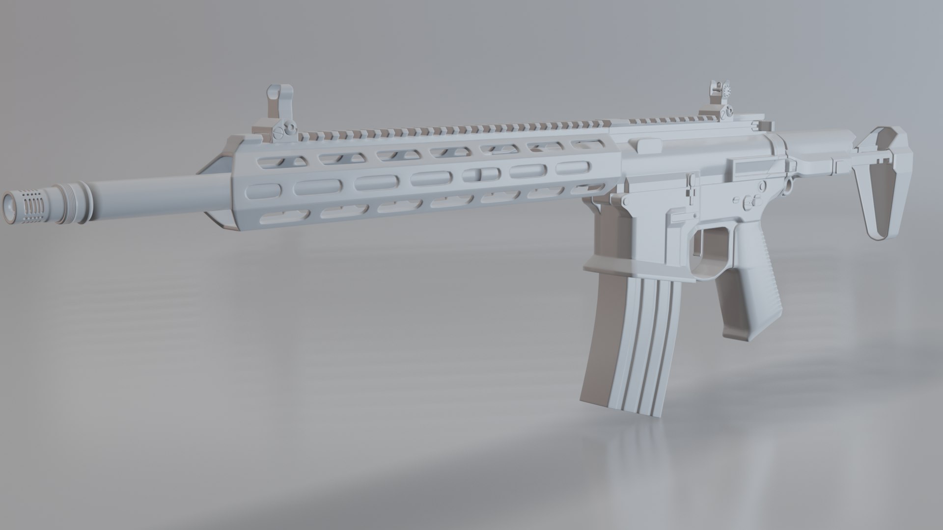 3D Model M4 Honeybadger Assault Rifle - TurboSquid 1410499
