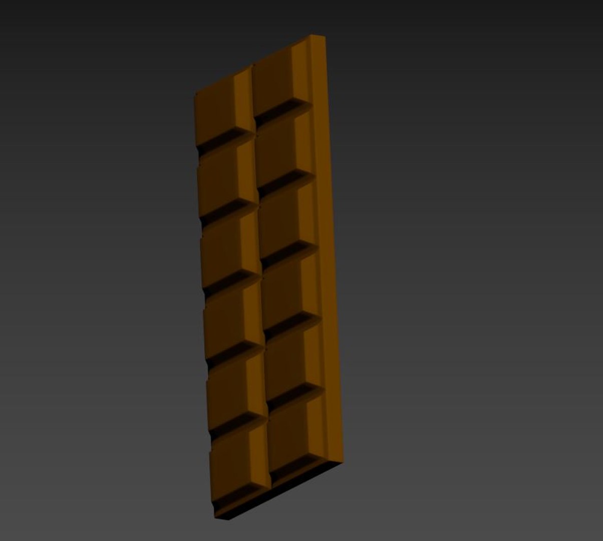 3D Chocolate Bar Model - TurboSquid 2019145