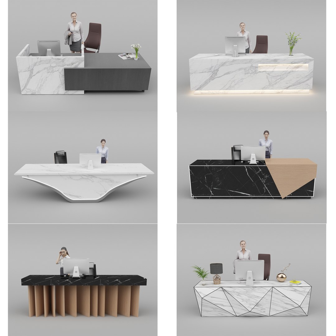 3D 6 Reception Desk - Collection 13 - TurboSquid 1997656