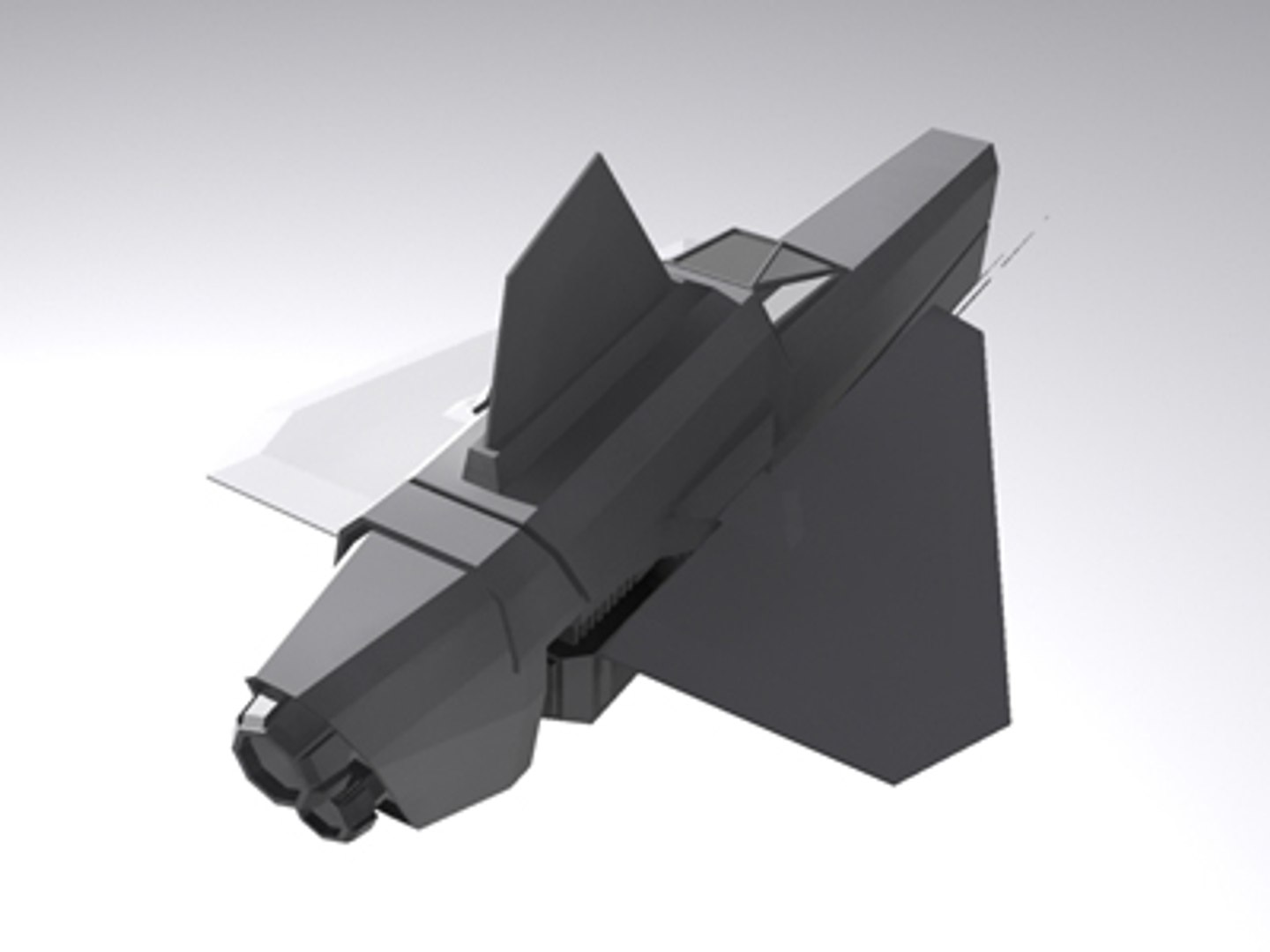 3d model polygonal spacecraft