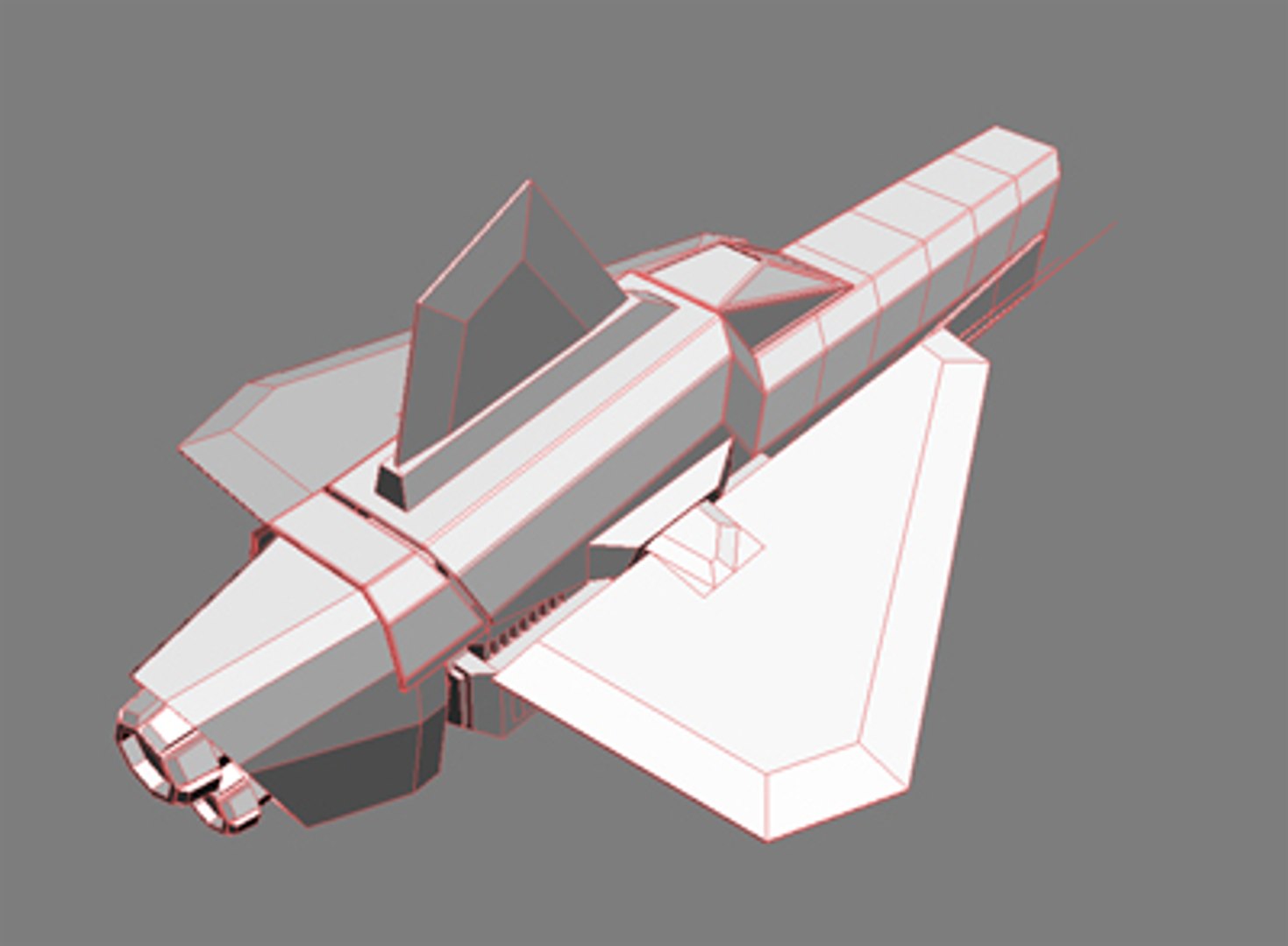 3d model polygonal spacecraft