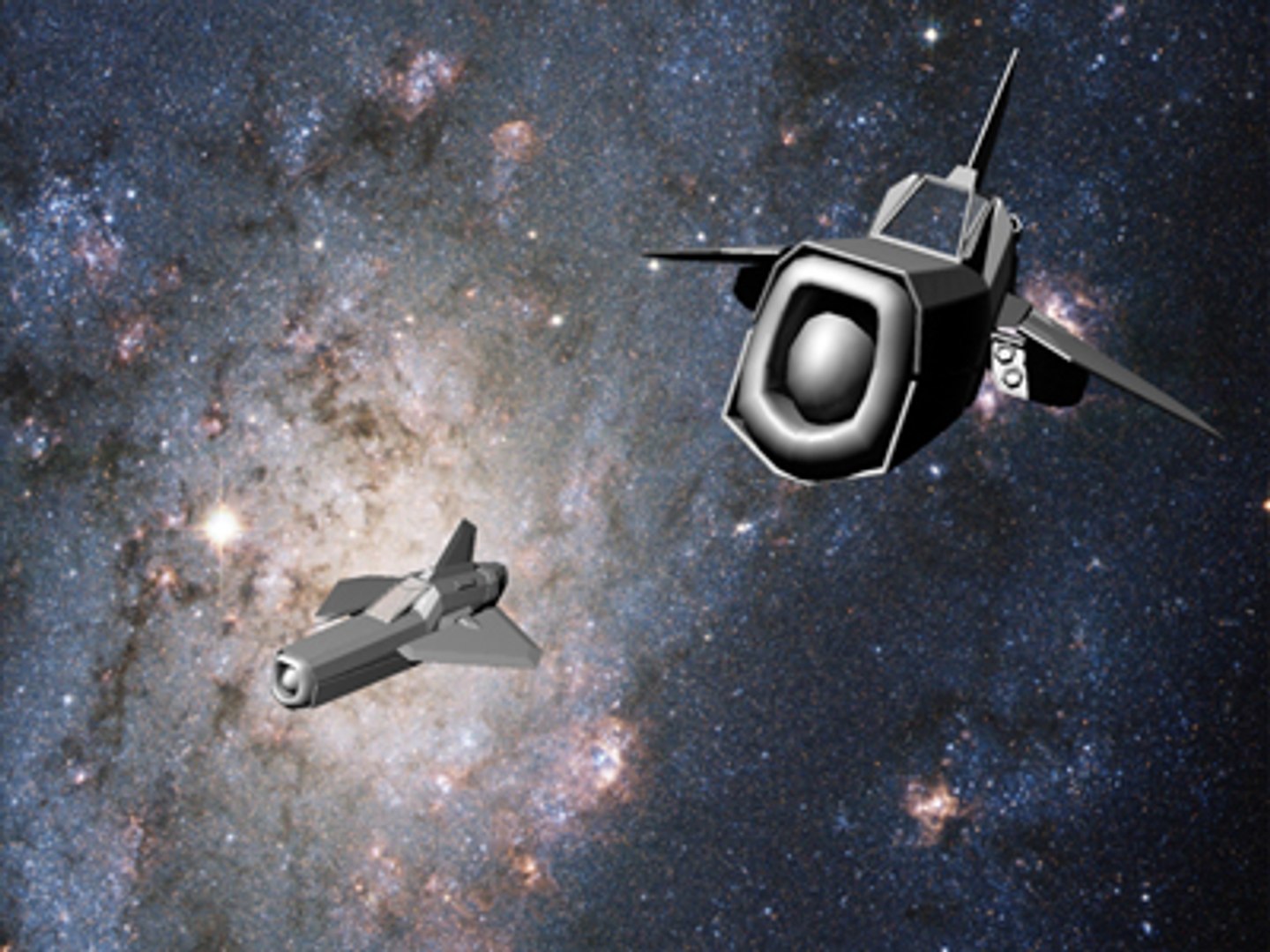 3d model polygonal spacecraft