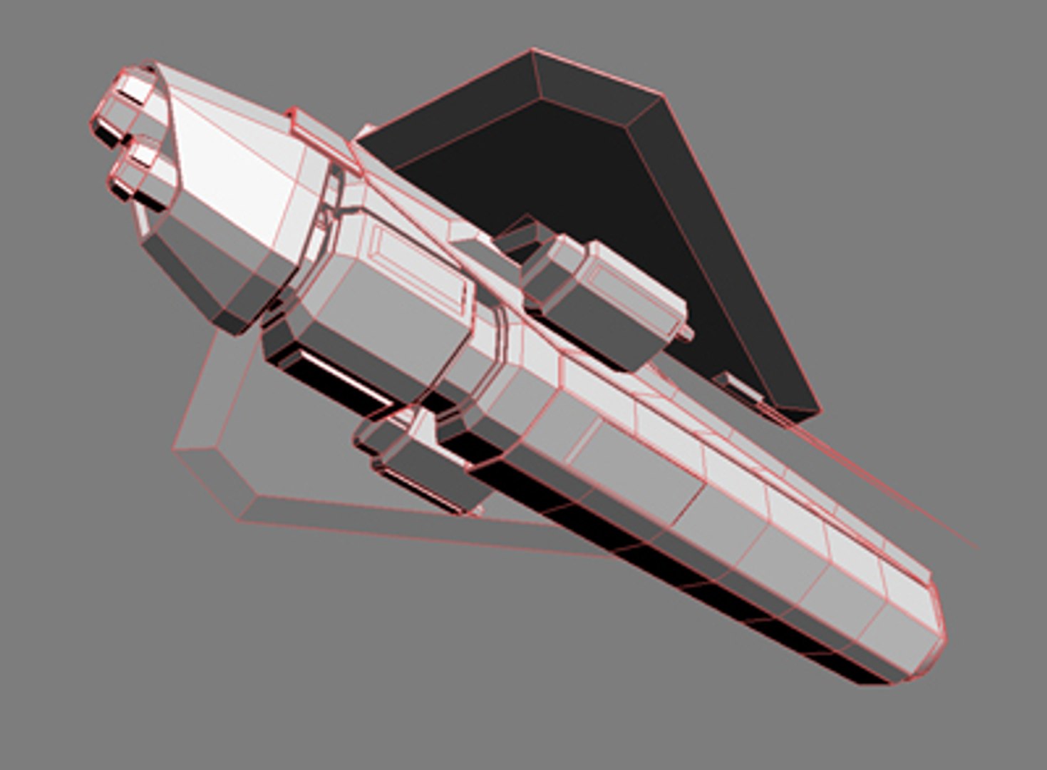 3d model polygonal spacecraft