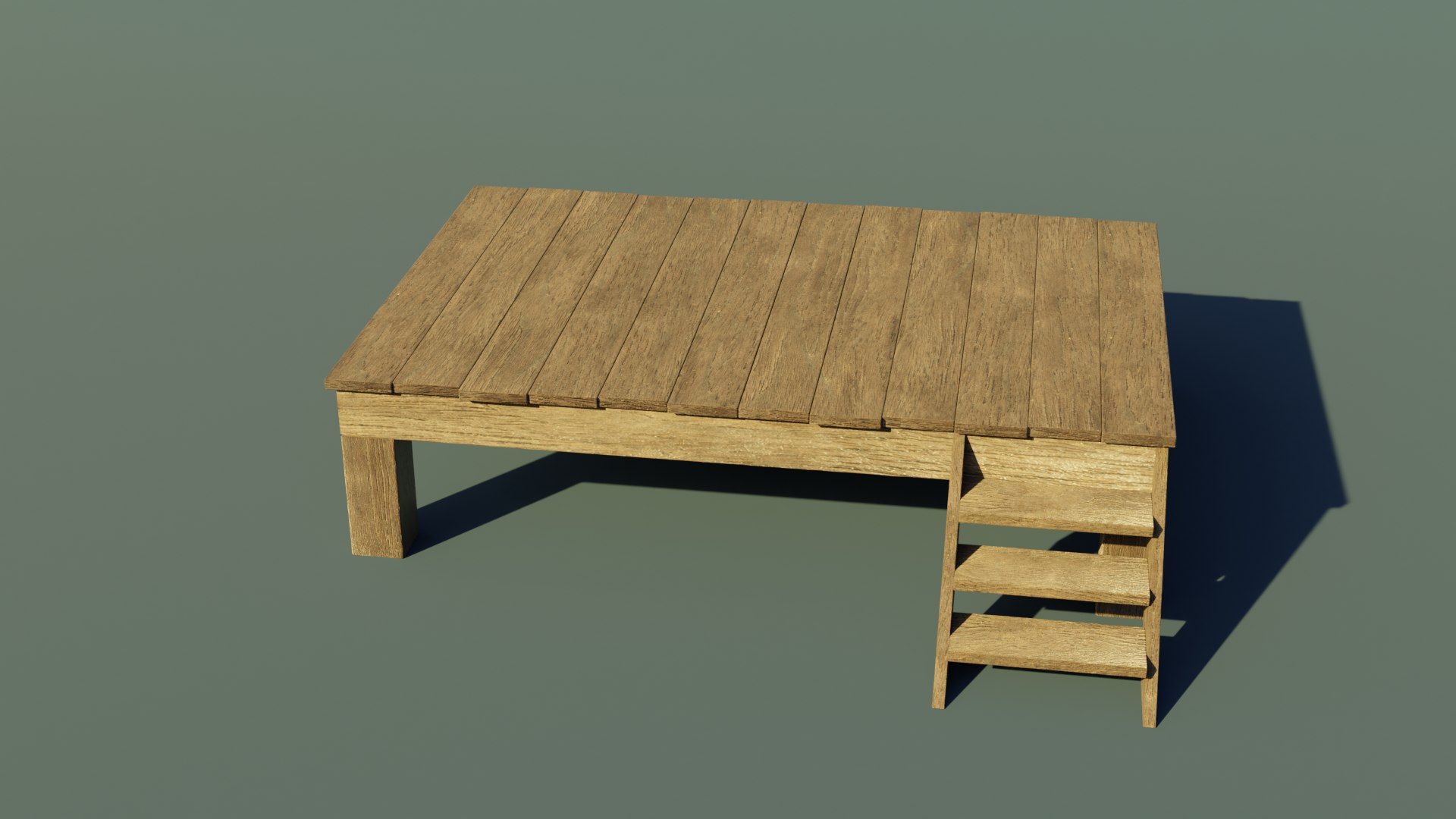3D Wooden Stage Model - TurboSquid 1713211
