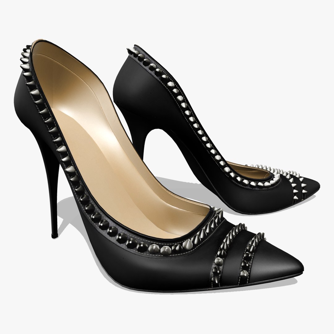 Pointy Heels With Studs 3D - TurboSquid 1915836