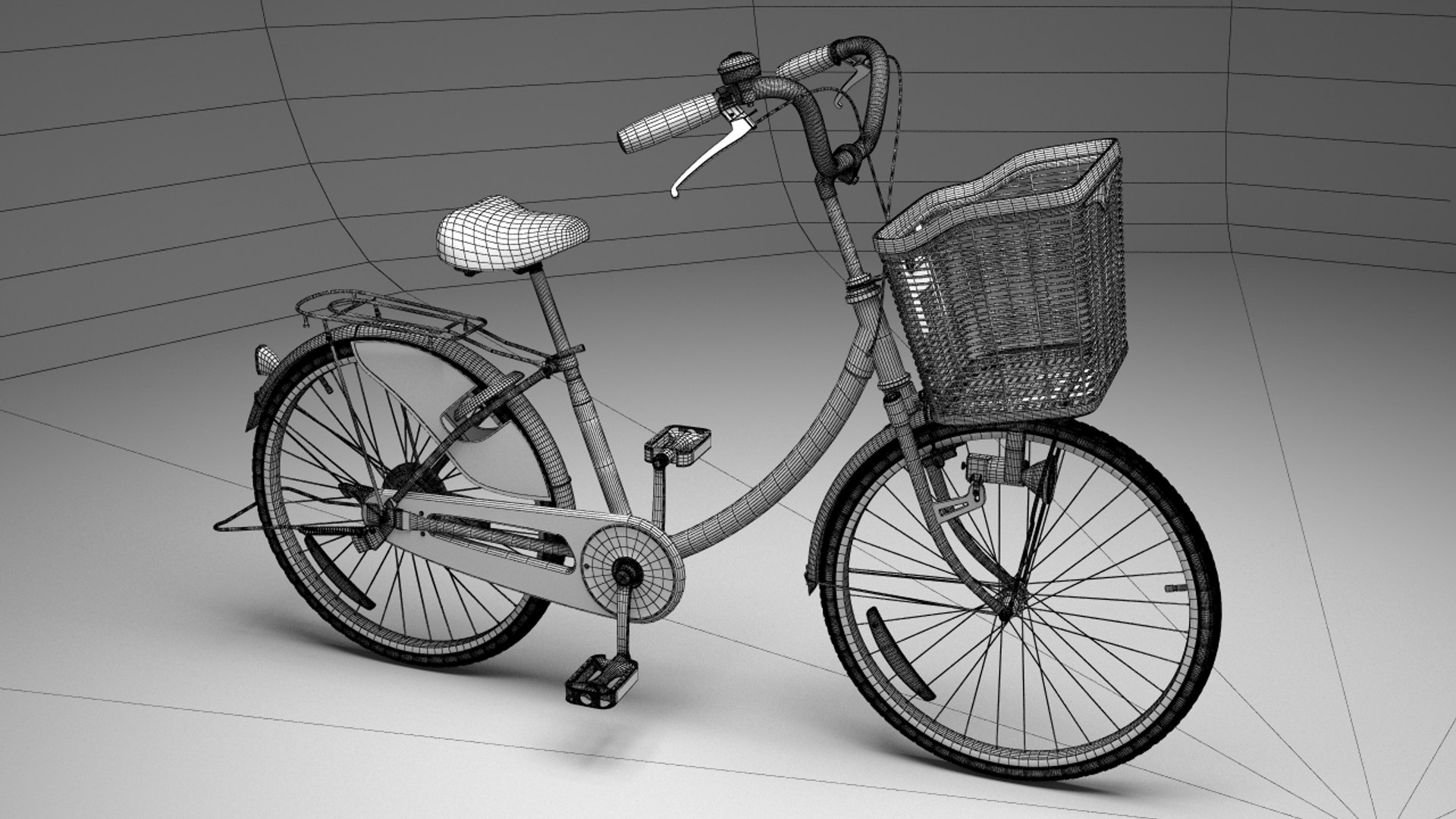3d Model Bicycle Rigged Ready