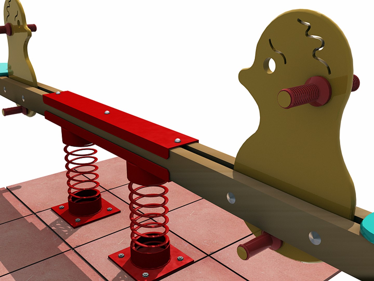 3d spring rocking chicken model