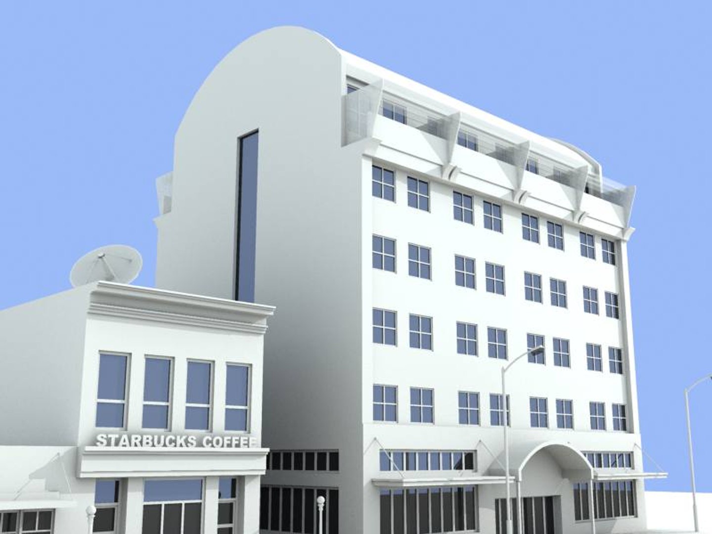 3d Model Starbucks Mondo Building