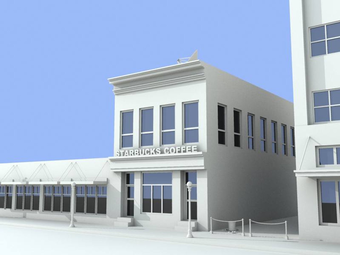 3d Model Starbucks Mondo Building