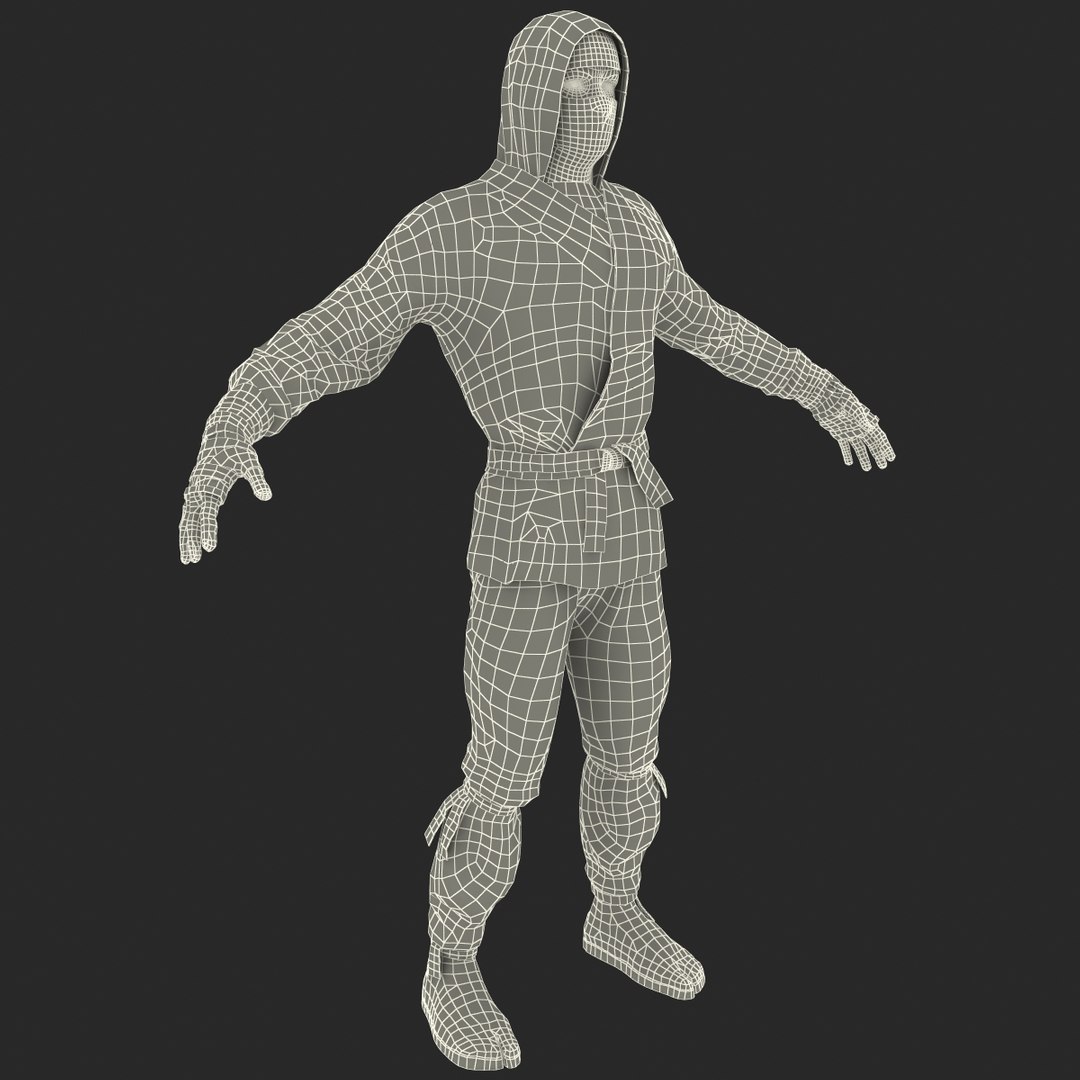 3d ninja rigged model