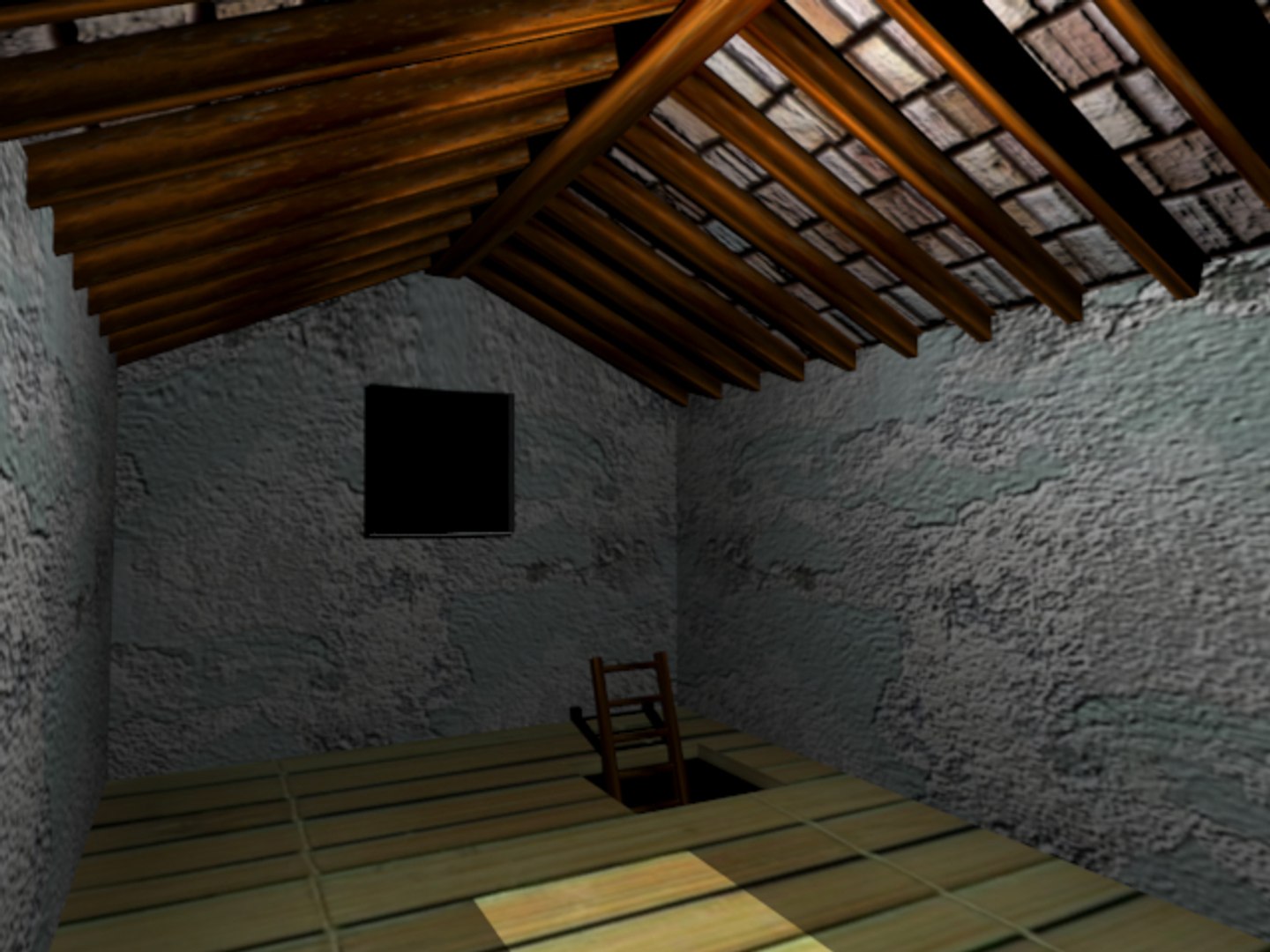 attic room 3d model