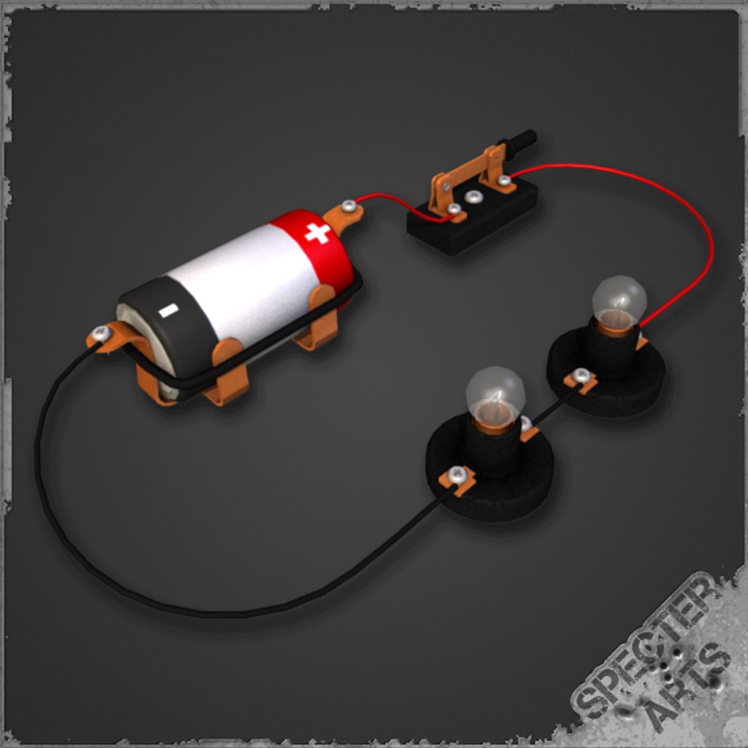 Illustration Simple Series Circuit 3d Model