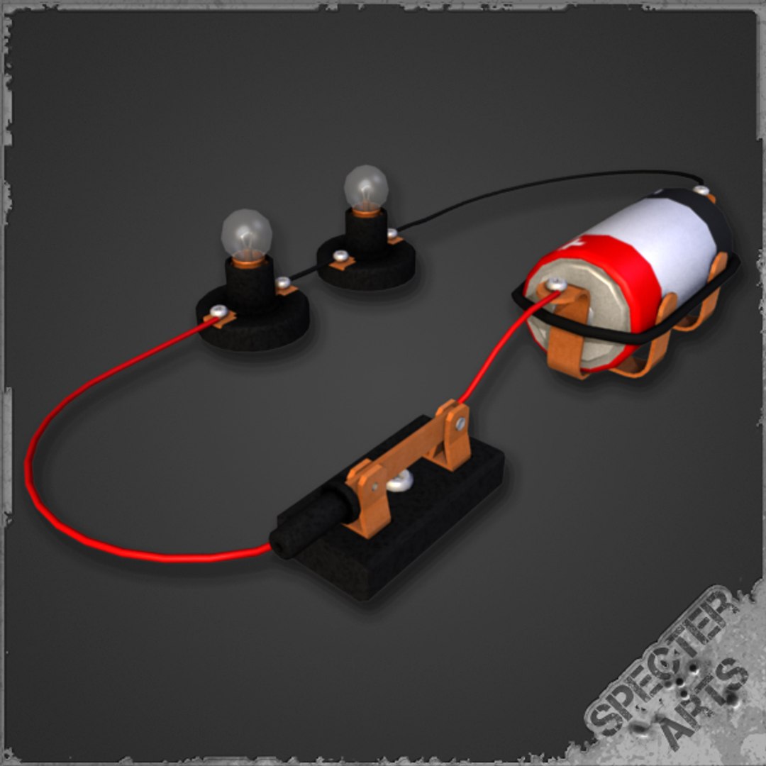 Illustration Simple Series Circuit 3d Model