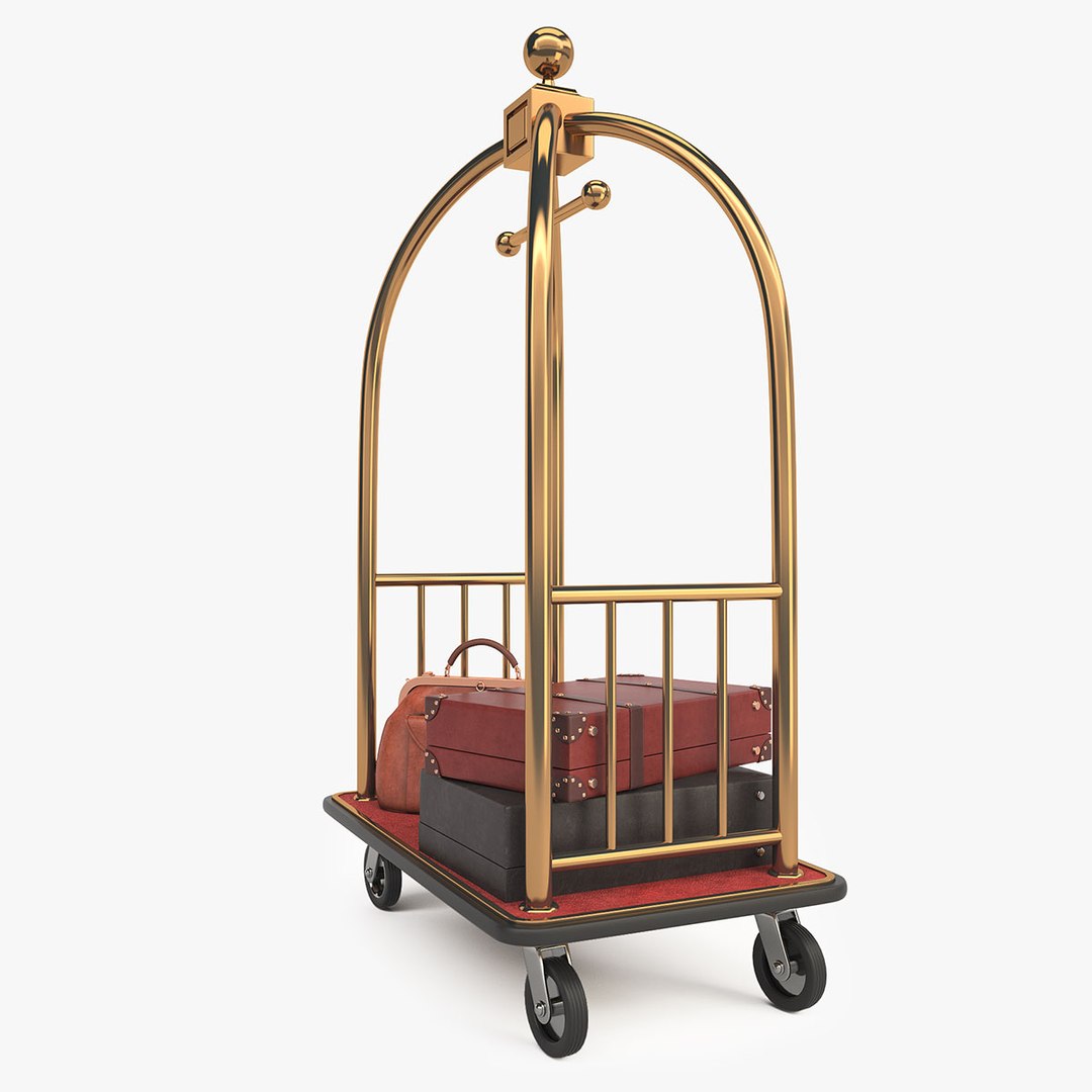 3D hotel cart luggage model - TurboSquid 1168198