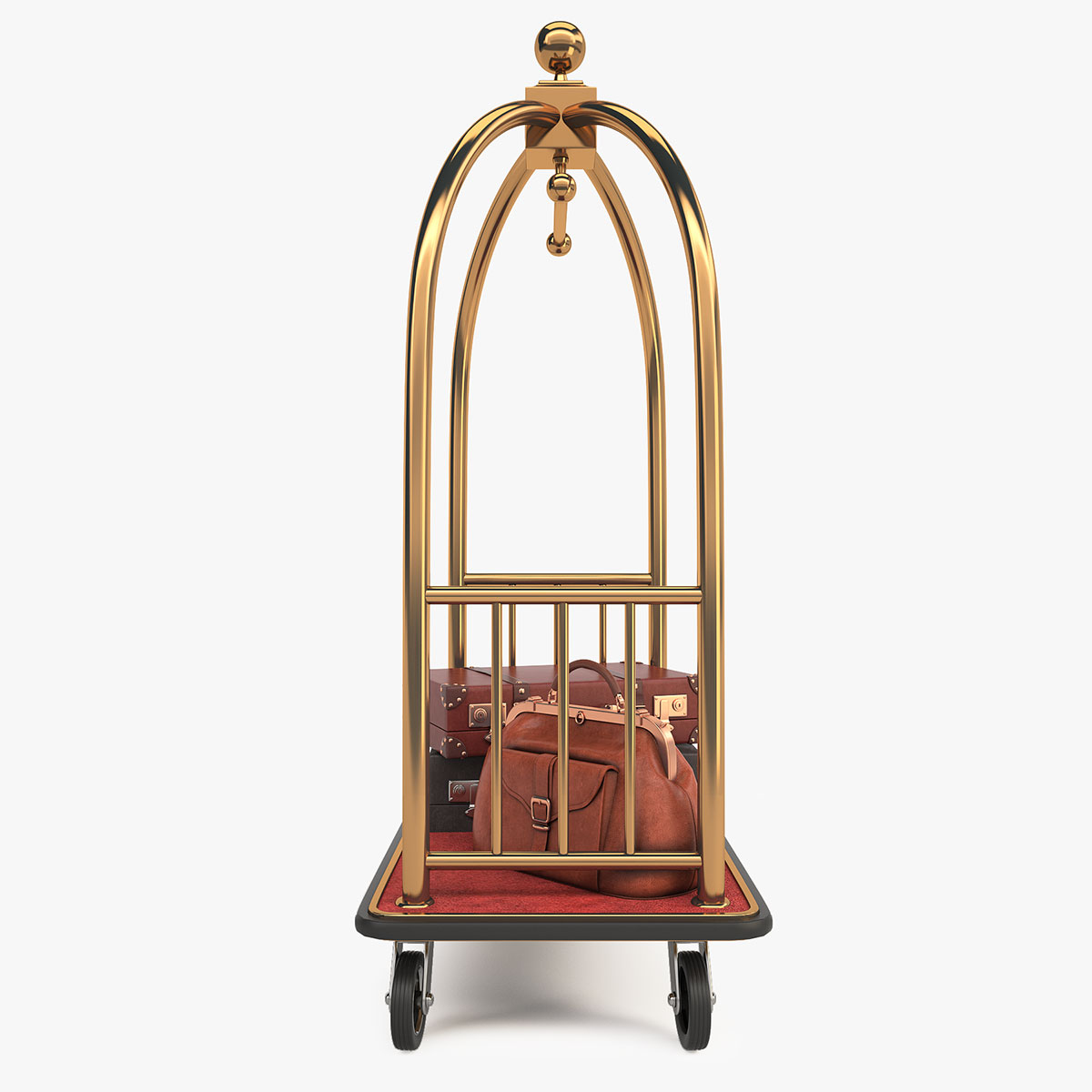 3D hotel cart luggage model - TurboSquid 1168198