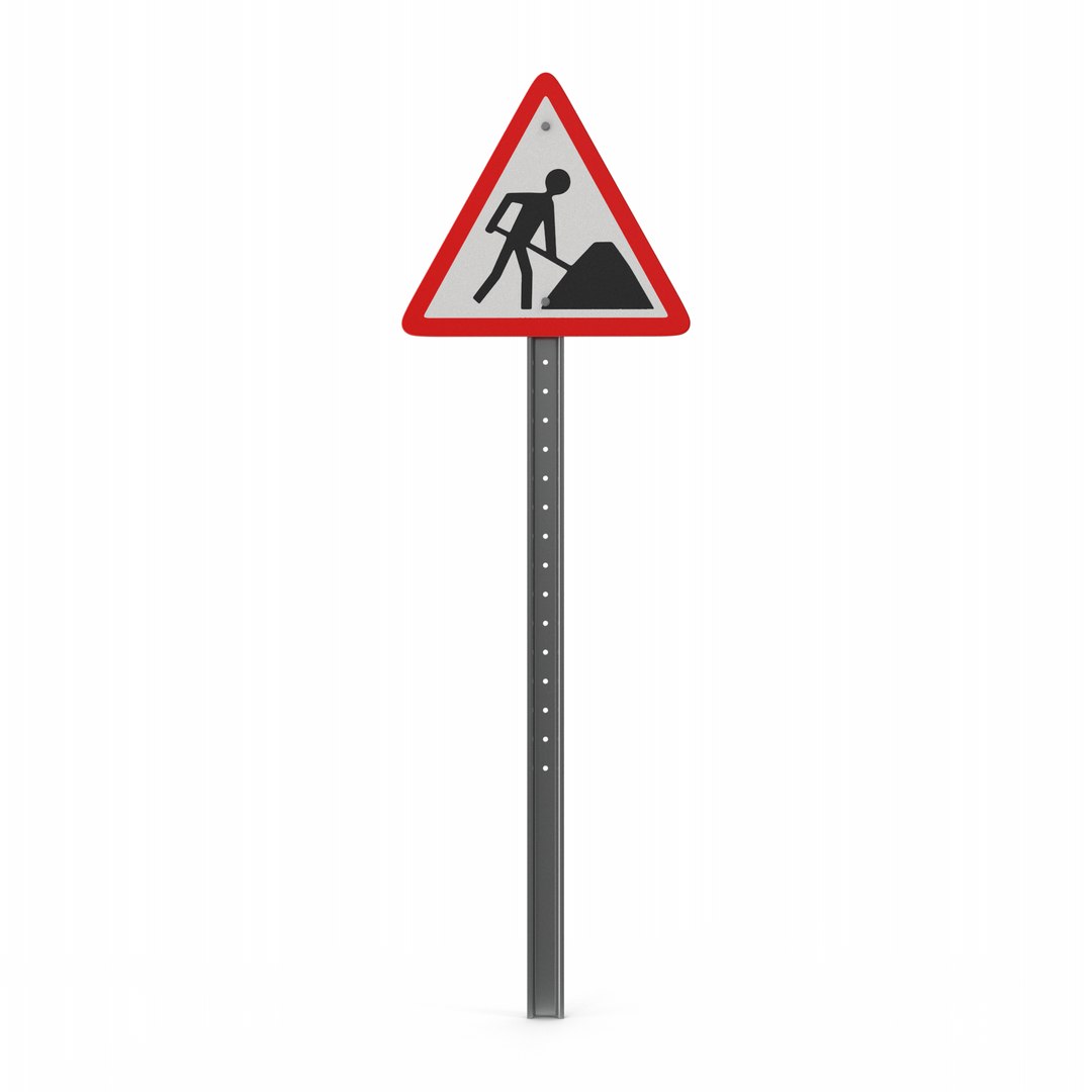 Road Work Sign 3D Model - TurboSquid 2044455