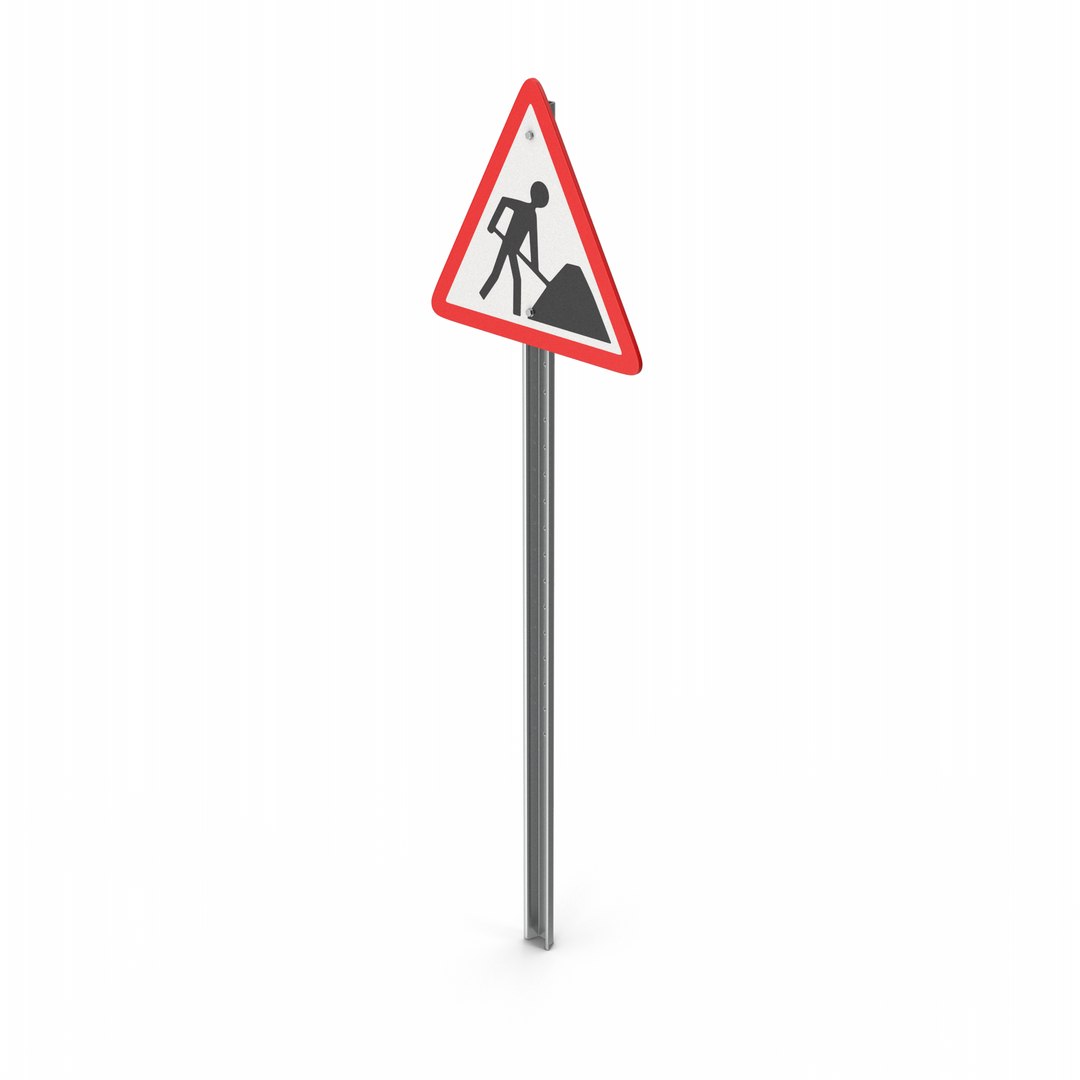 Road Work Sign 3D Model - TurboSquid 2044455