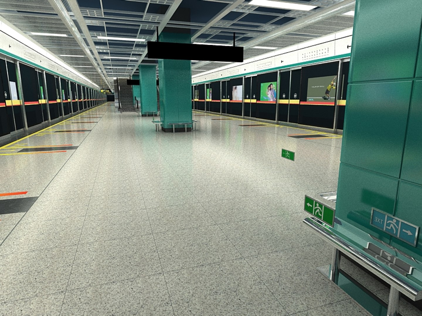 3D Subway Station 3 - TurboSquid 1615712
