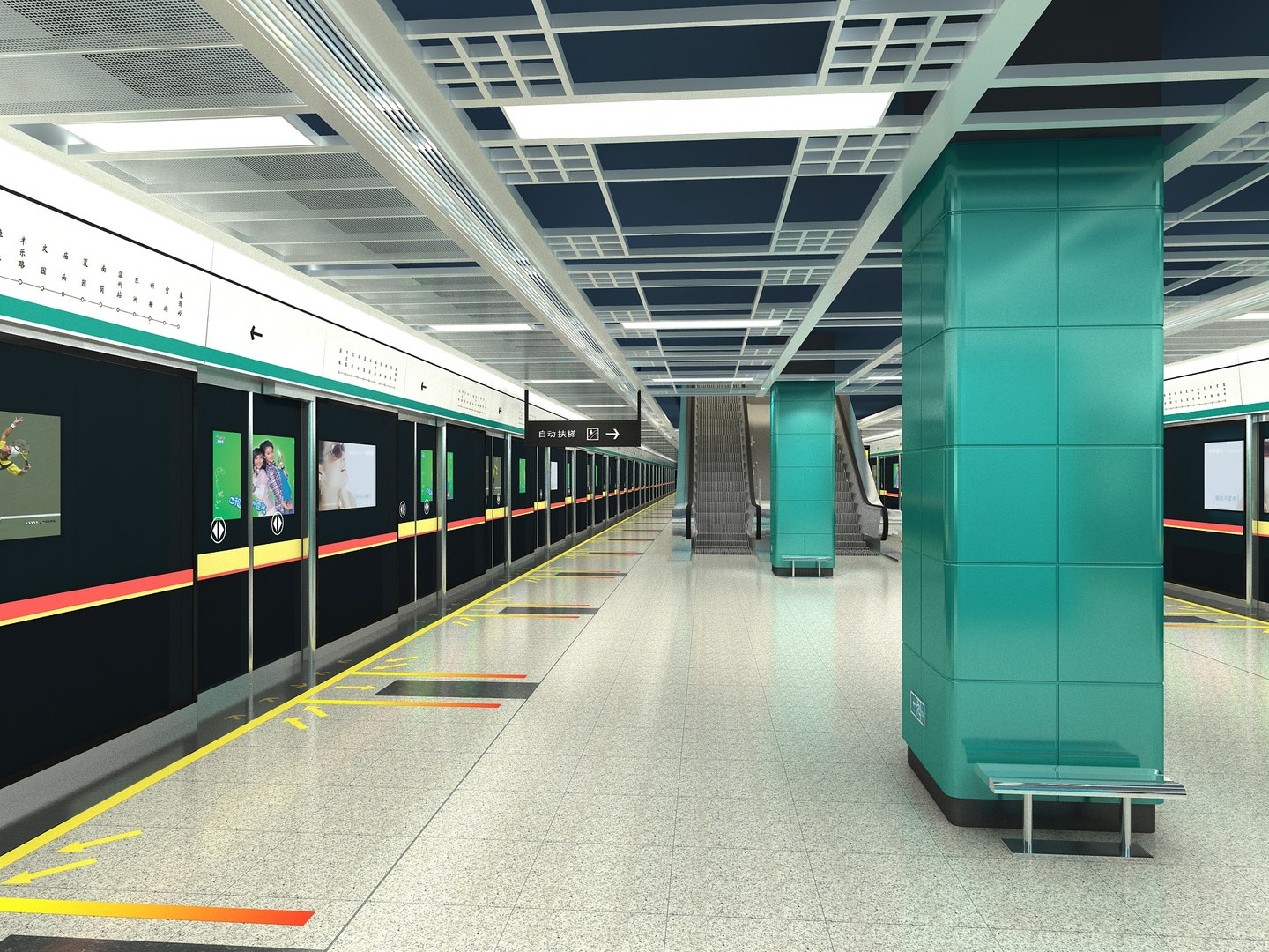 3D subway station 3 - TurboSquid 1615712