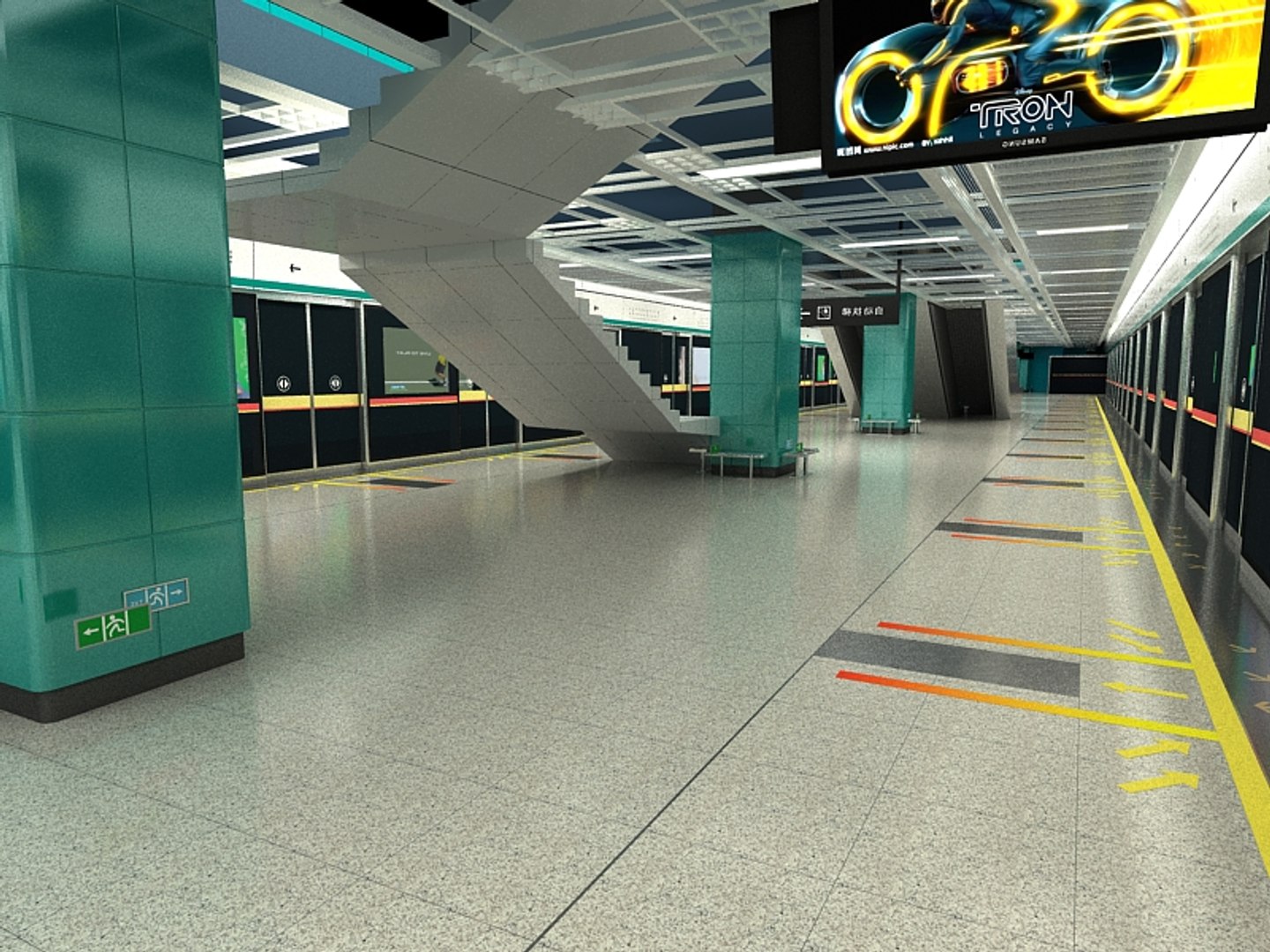 3D Subway Station 3 - TurboSquid 1615712