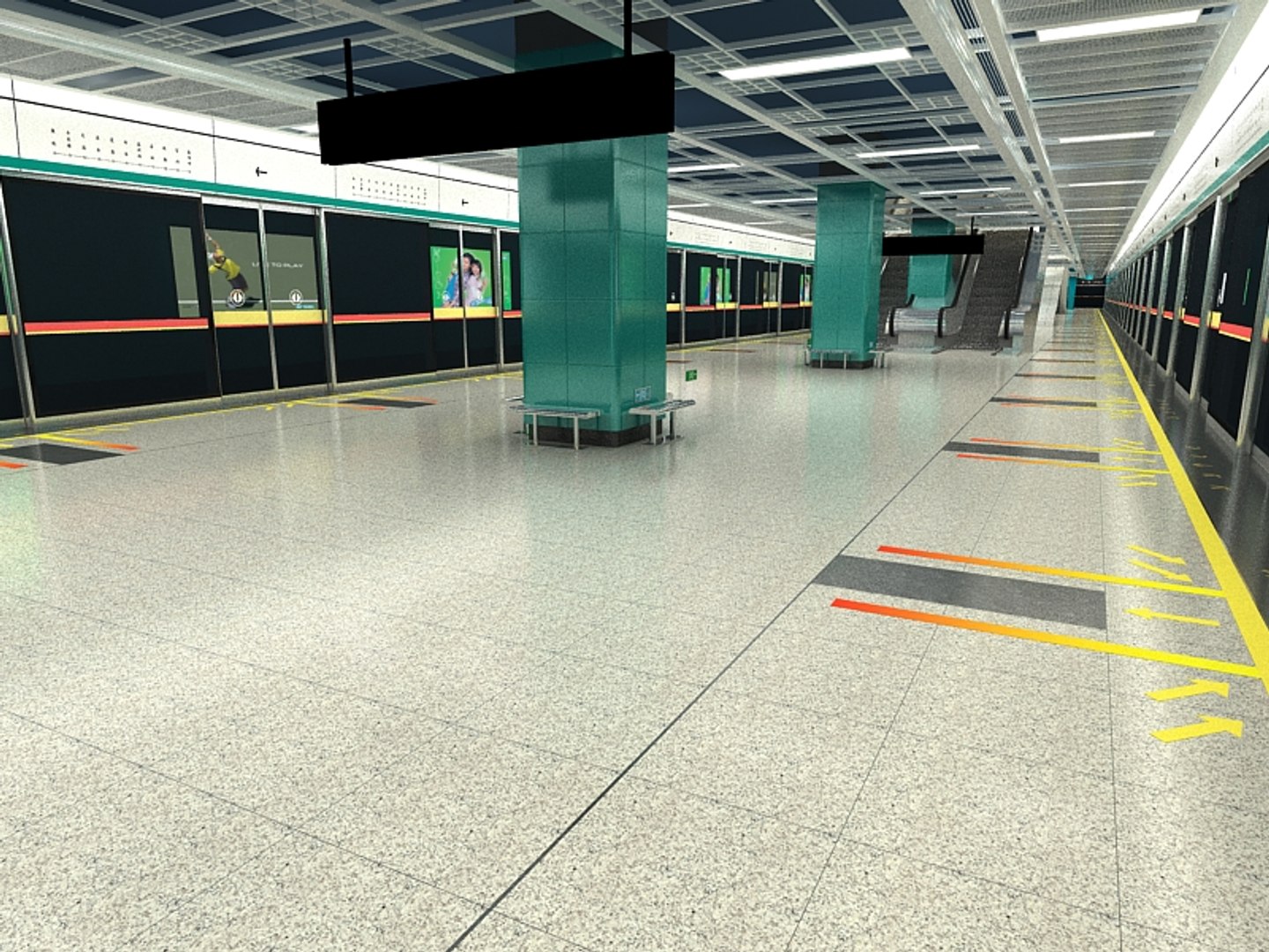 3D Subway Station 3 - TurboSquid 1615712