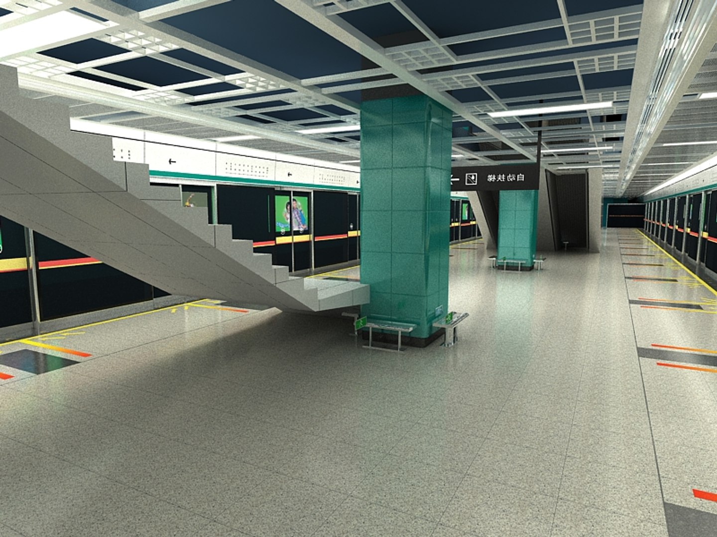 3D Subway Station 3 - TurboSquid 1615712