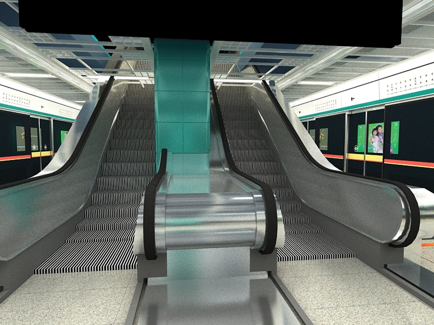 3D Subway Station 3 - TurboSquid 1615712