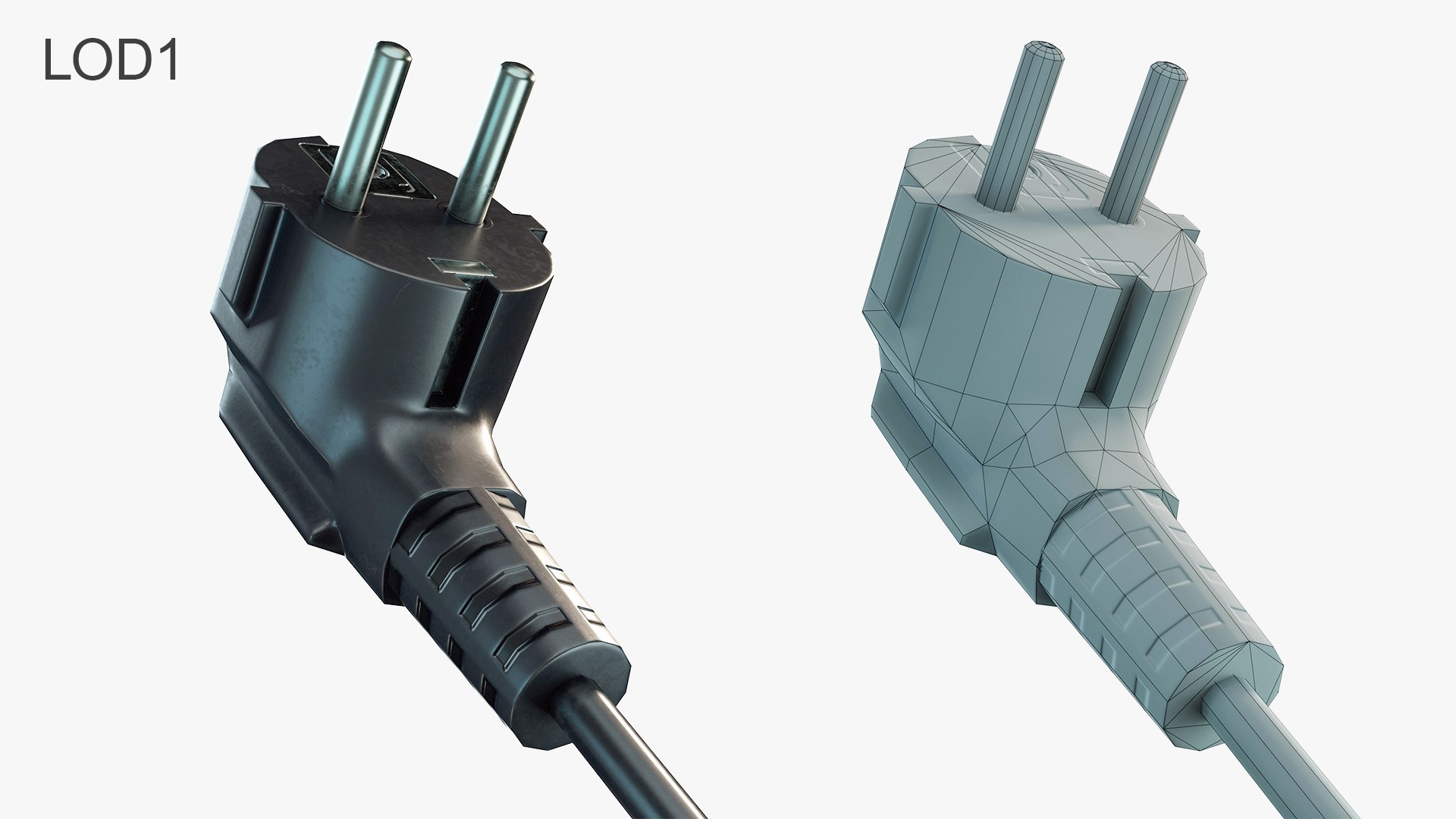 European Type E Electrical Plug 3D Model - TurboSquid 2276337