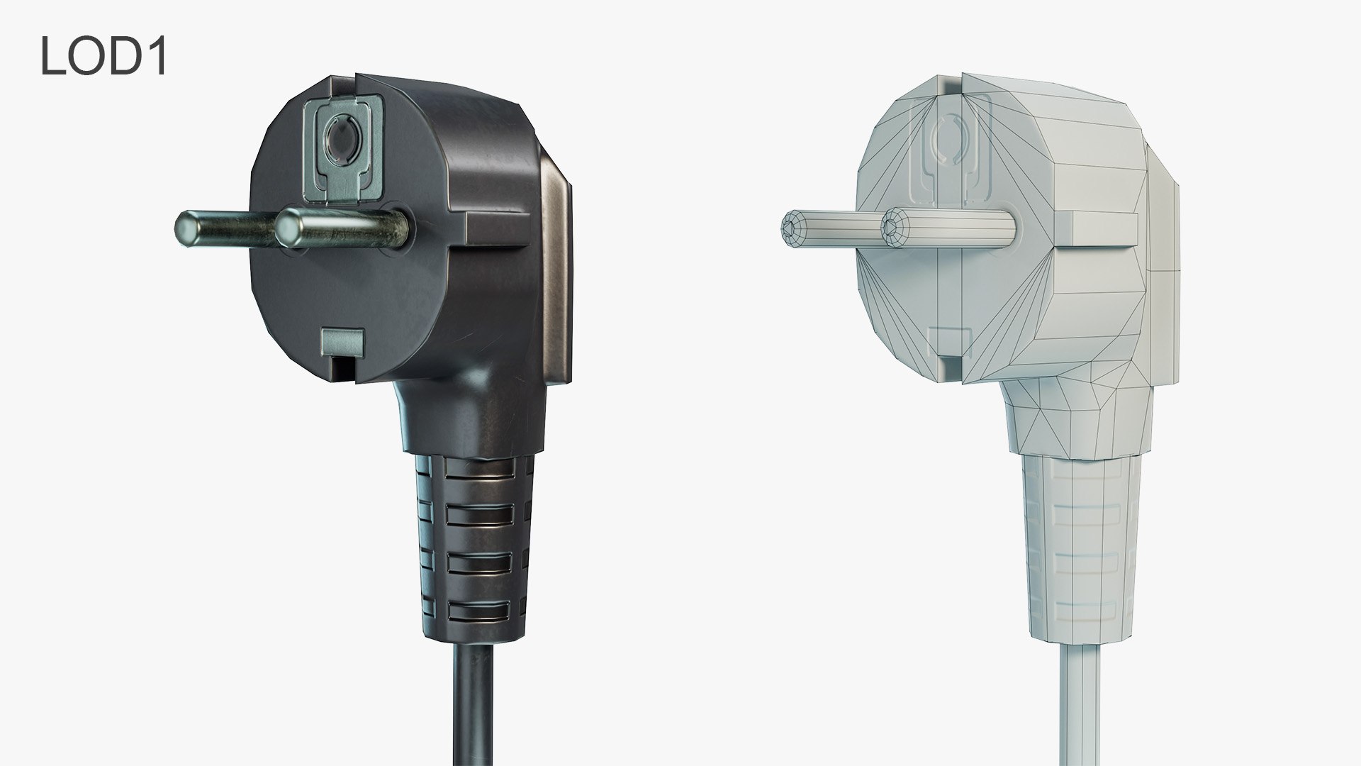 European Type E Electrical Plug 3D Model - TurboSquid 2276337