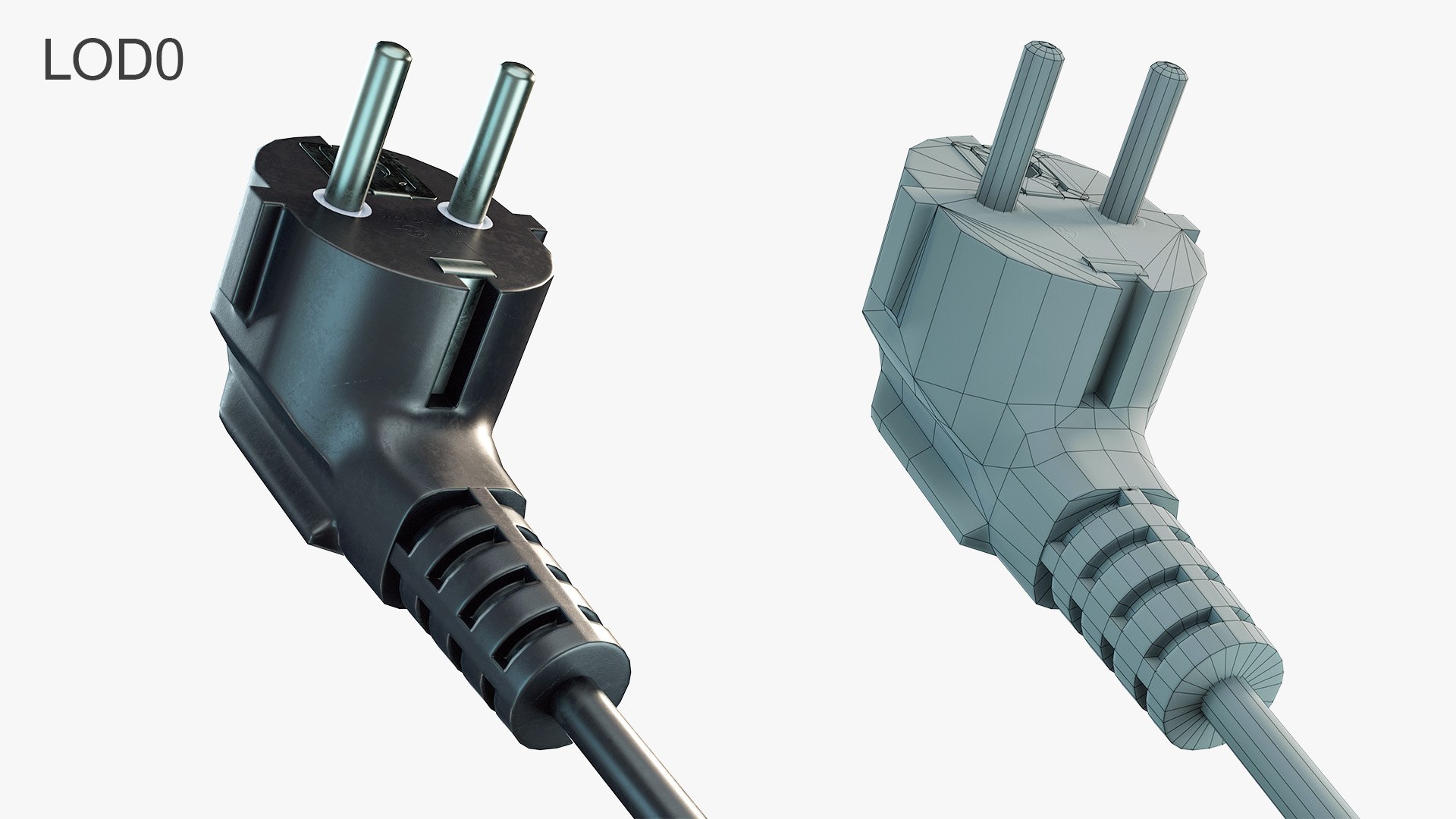 European Type E Electrical Plug 3D Model - TurboSquid 2276337