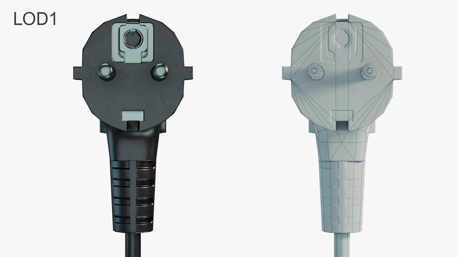 European Type E Electrical Plug 3D Model - TurboSquid 2276337