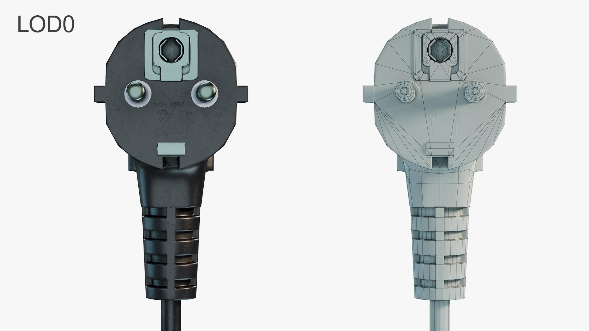 European Type E Electrical Plug 3D Model - TurboSquid 2276337