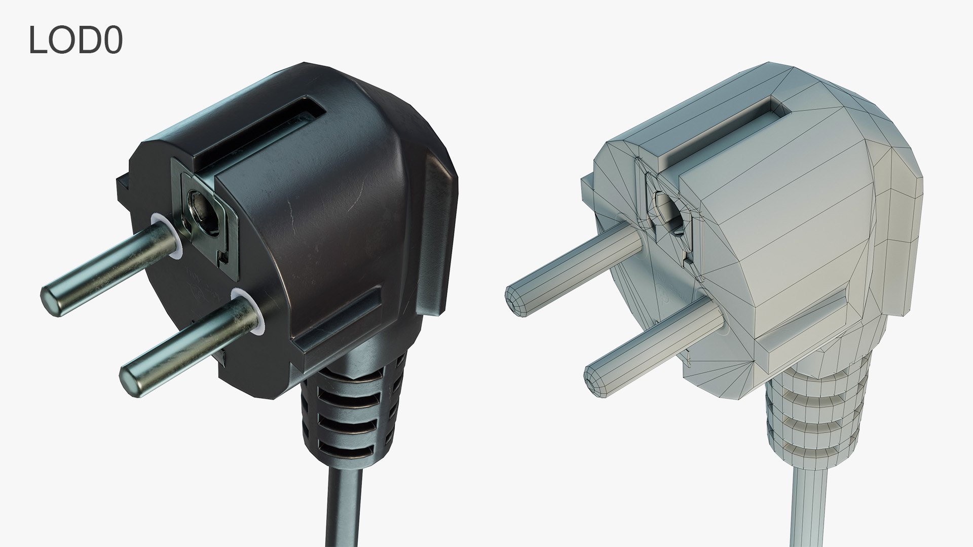 European Type E Electrical Plug 3D Model - TurboSquid 2276337