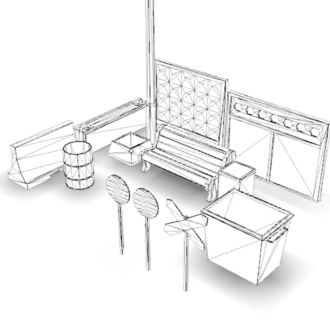 3d mobile pack low-poly model