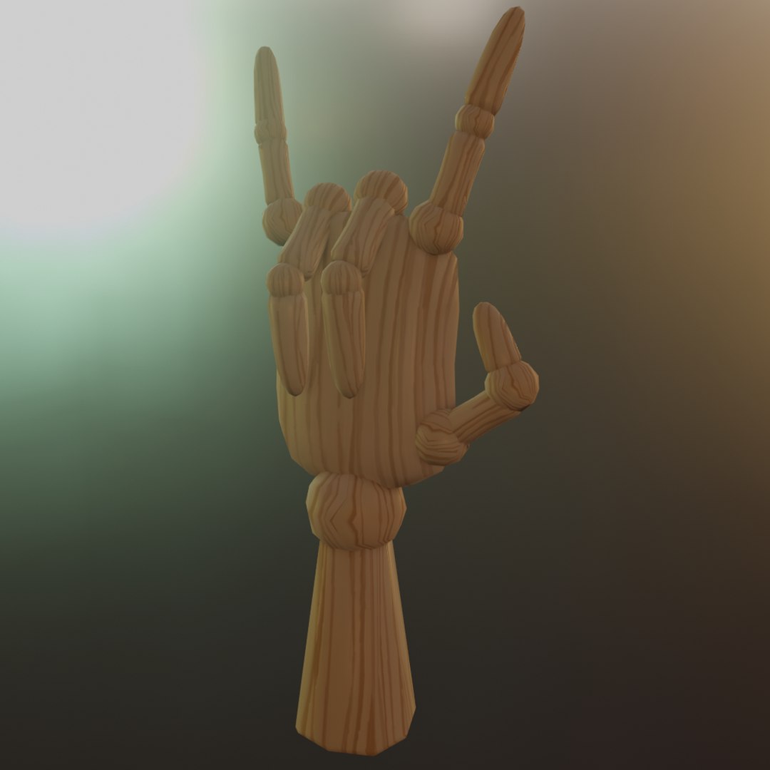 Wooden hand for posing 3D - TurboSquid 2140736