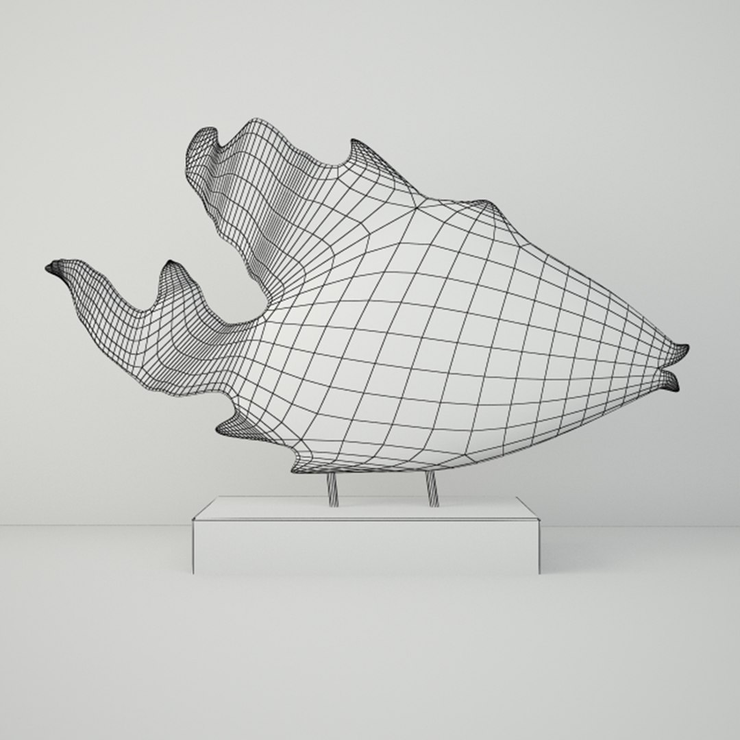 Teak Fish Bust Uttermost 3D Model - TurboSquid 1200705