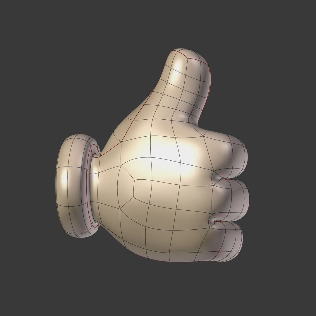Cartoon Hand 3D Model - TurboSquid 1415344