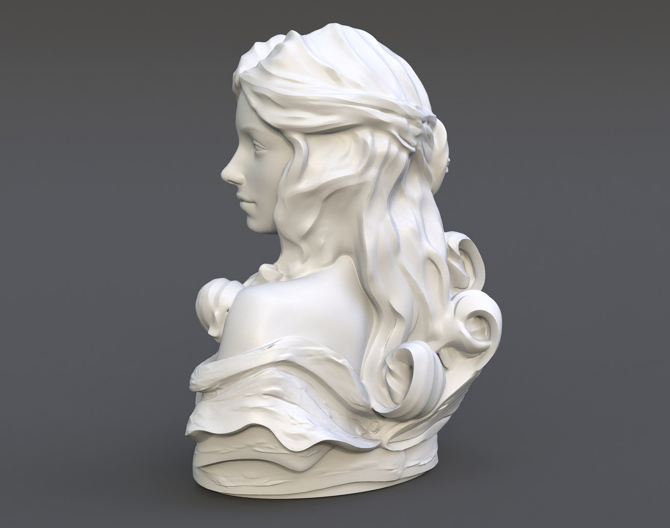 3D Female Bust Statue 3D print model - TurboSquid 2162824