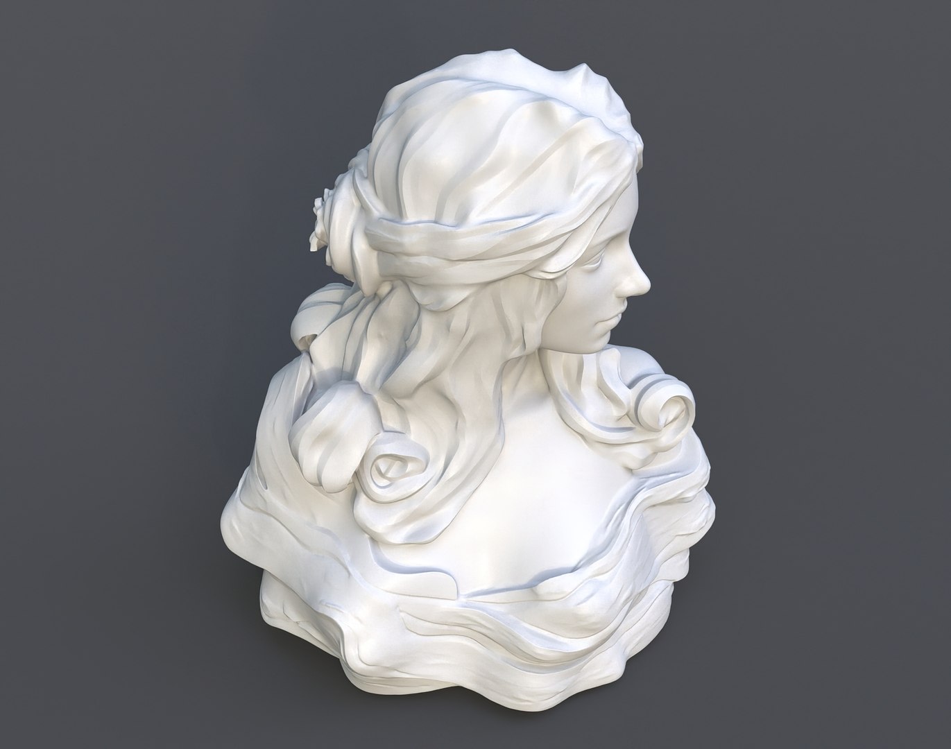 3D Female Bust Statue 3D print model - TurboSquid 2162824