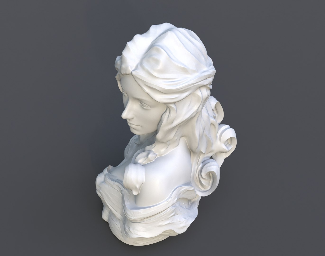 3D Female Bust Statue 3D print model - TurboSquid 2162824