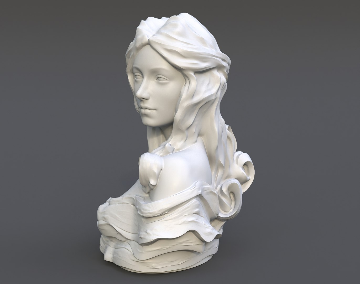 3D Female Bust Statue 3D print model - TurboSquid 2162824