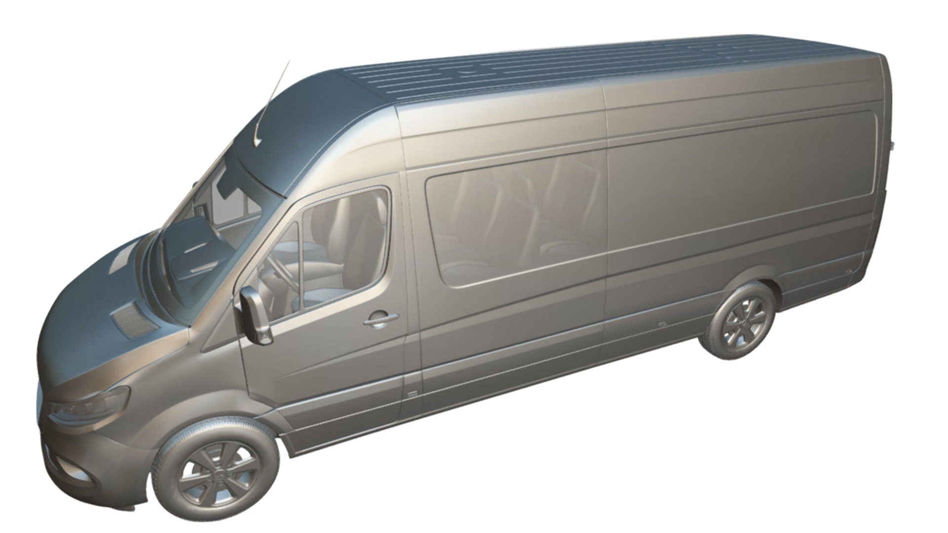 New Mercedes-Benz Sprinter Crew Van L3 H2 3D Model - TurboSquid 2260273